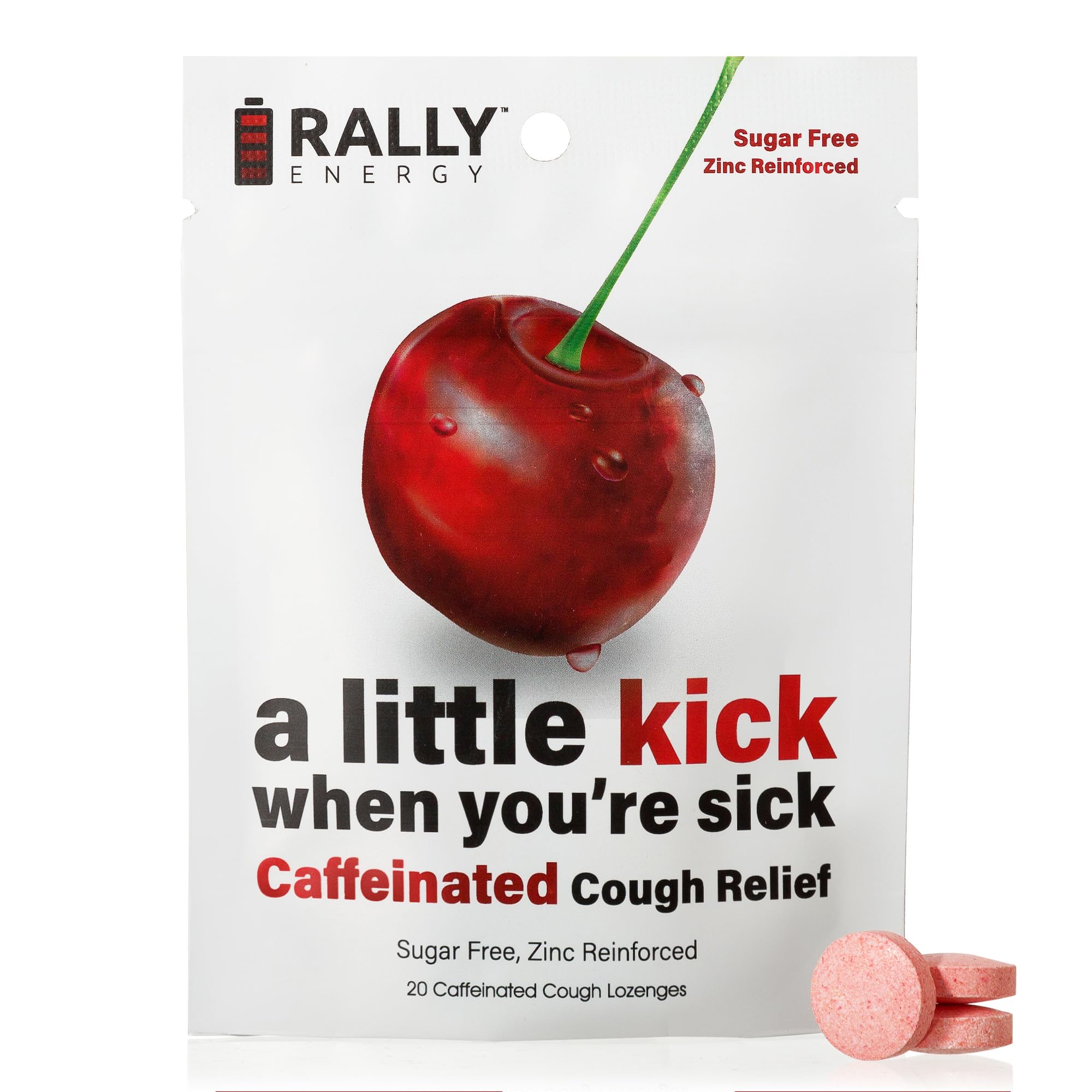Buy Sugar Free Cherry Flavor Drops, with Caffeinated Zinc Reinforced ...