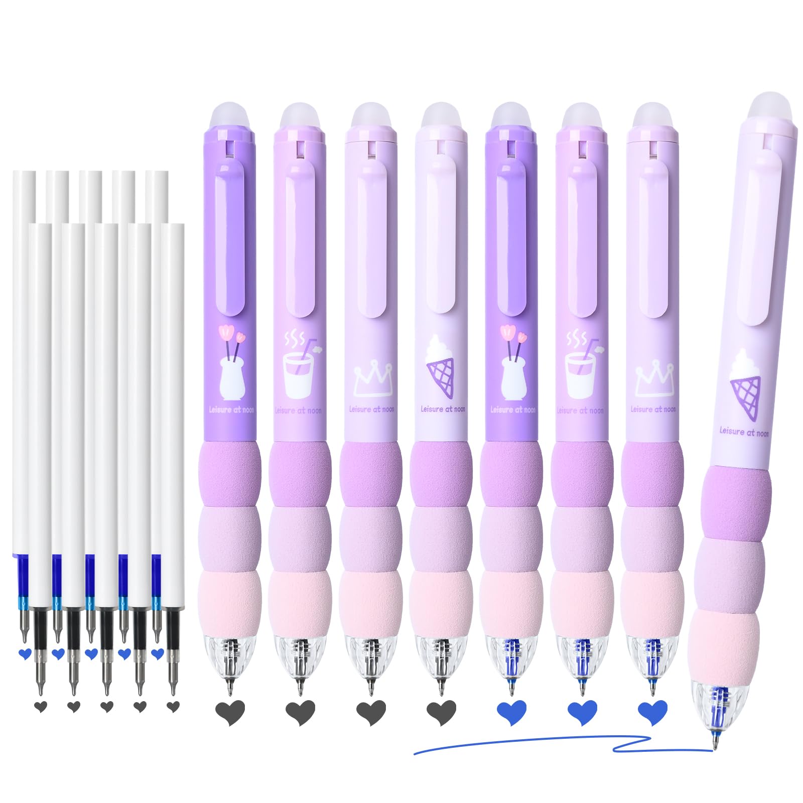 Temiary 18Pcs Aesthetic Retractable Erasable Gel Pens, Make Mistakes ...