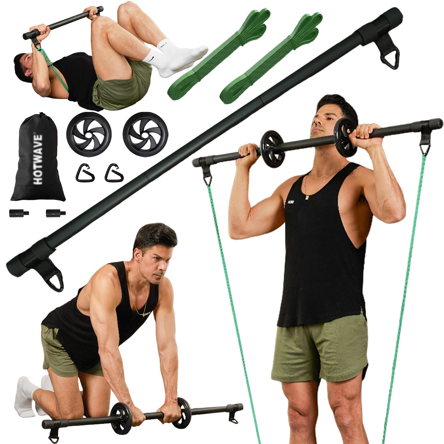 Snapklik.com : HOTWAVE Resistance Bands Bar