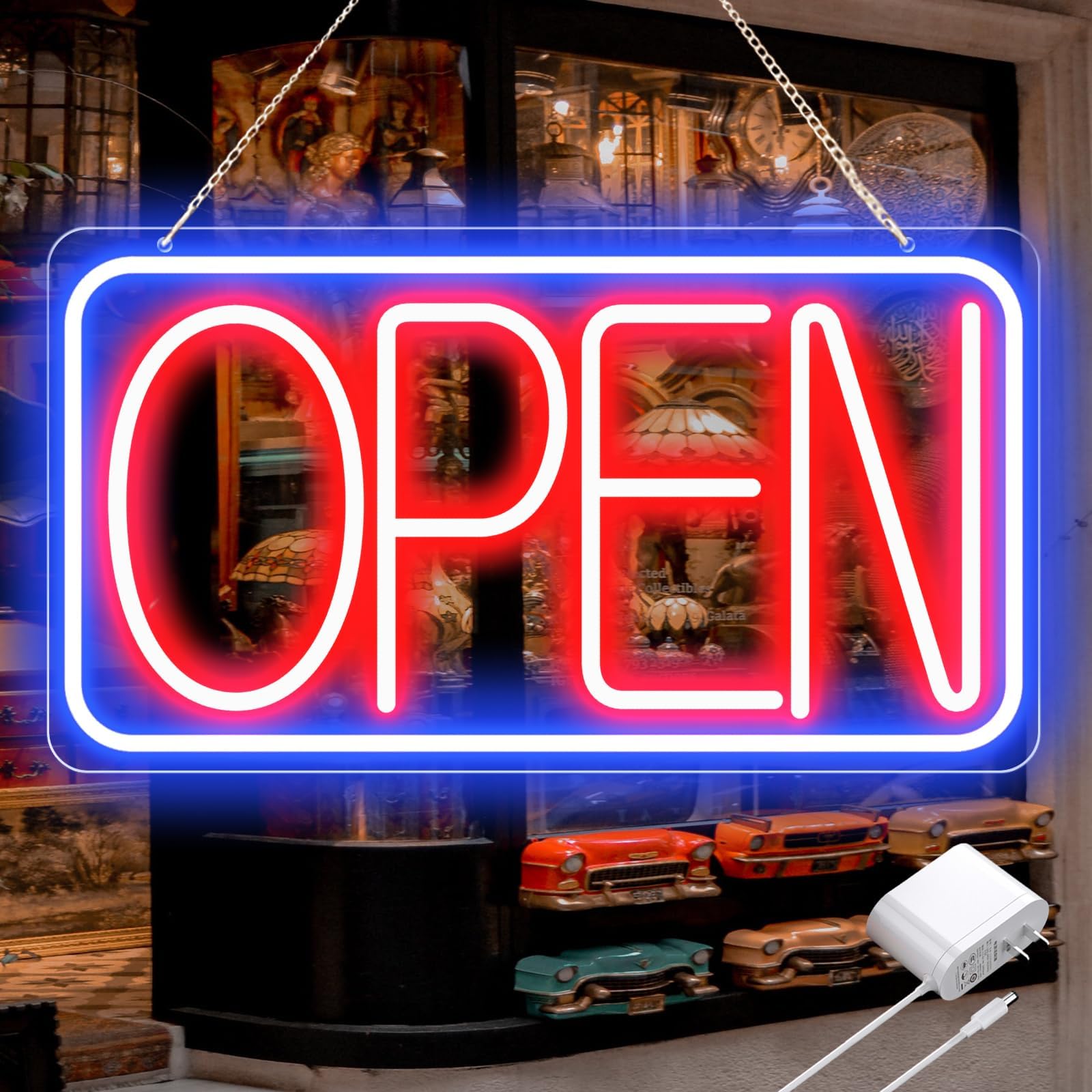 Amazon.com : 16.5" X 9" Led Neon Open Signs for Business Ultra Bright ...