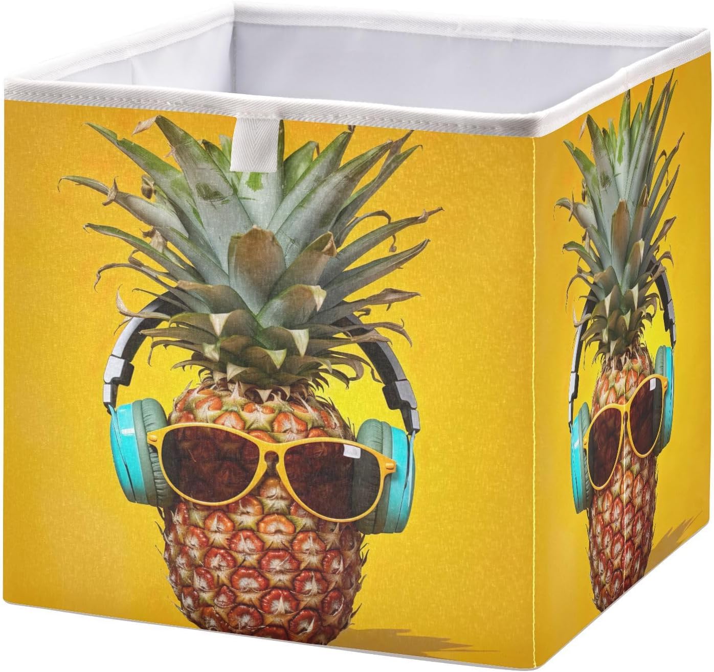 Amazon.com: Yellow Pineapple Cube Storage Bin Fabric Storage Cubes ...