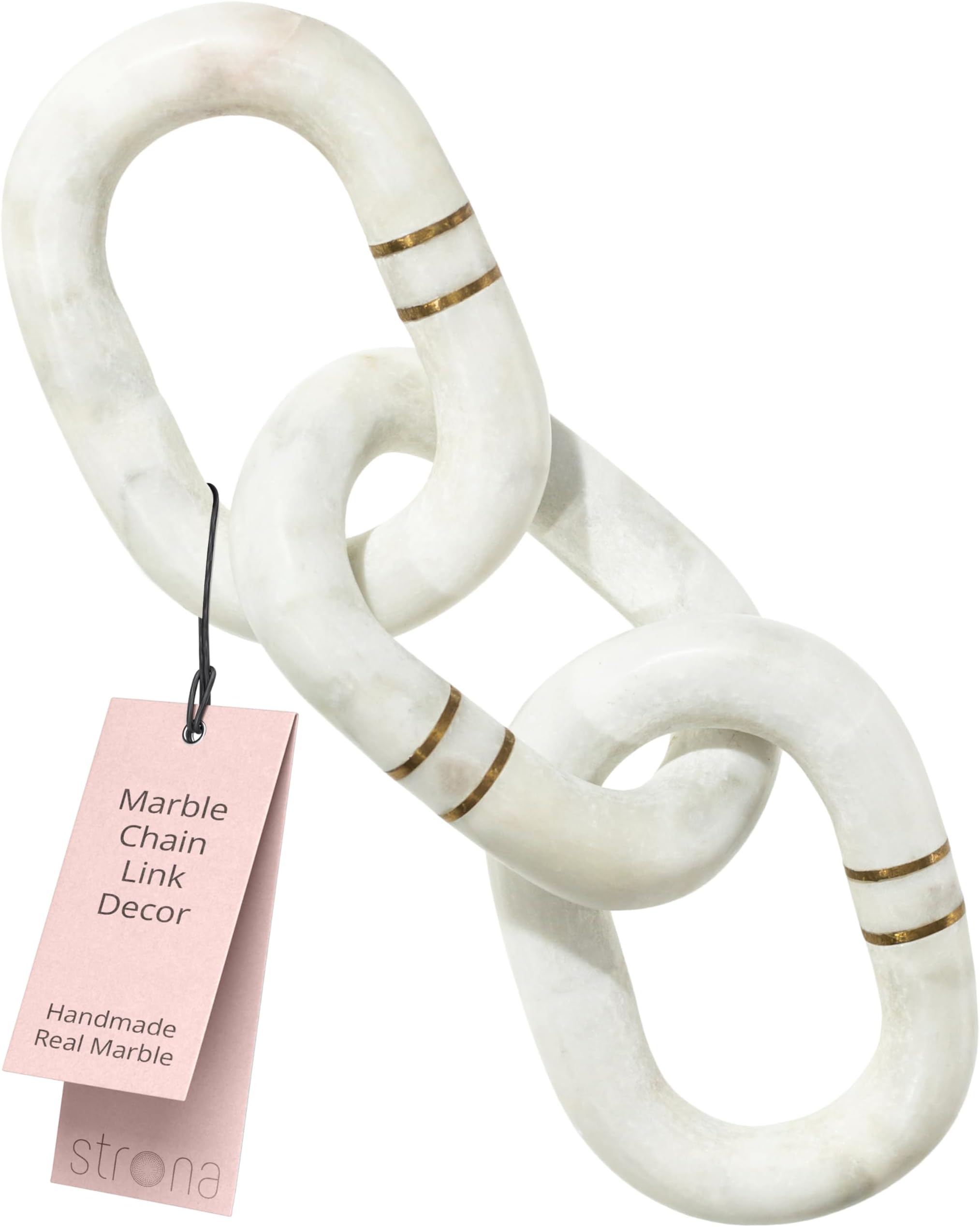 Amazon.com: STRONA Marble Knot Decor - 6" Marble Chain Link Decor ...