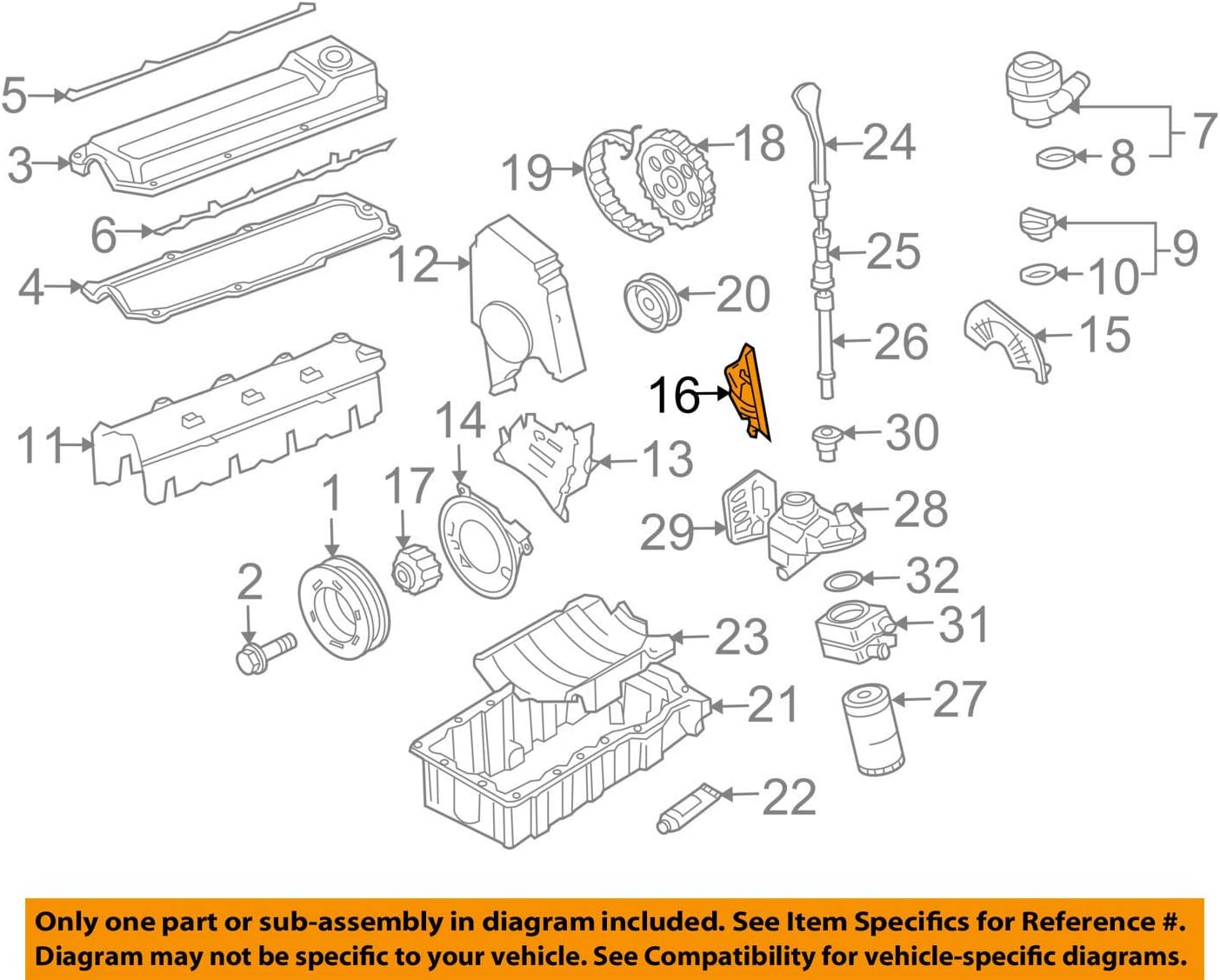 Amazon.com: Volkswagen 06A 109 129 A, Tapa de distribución del motor ...