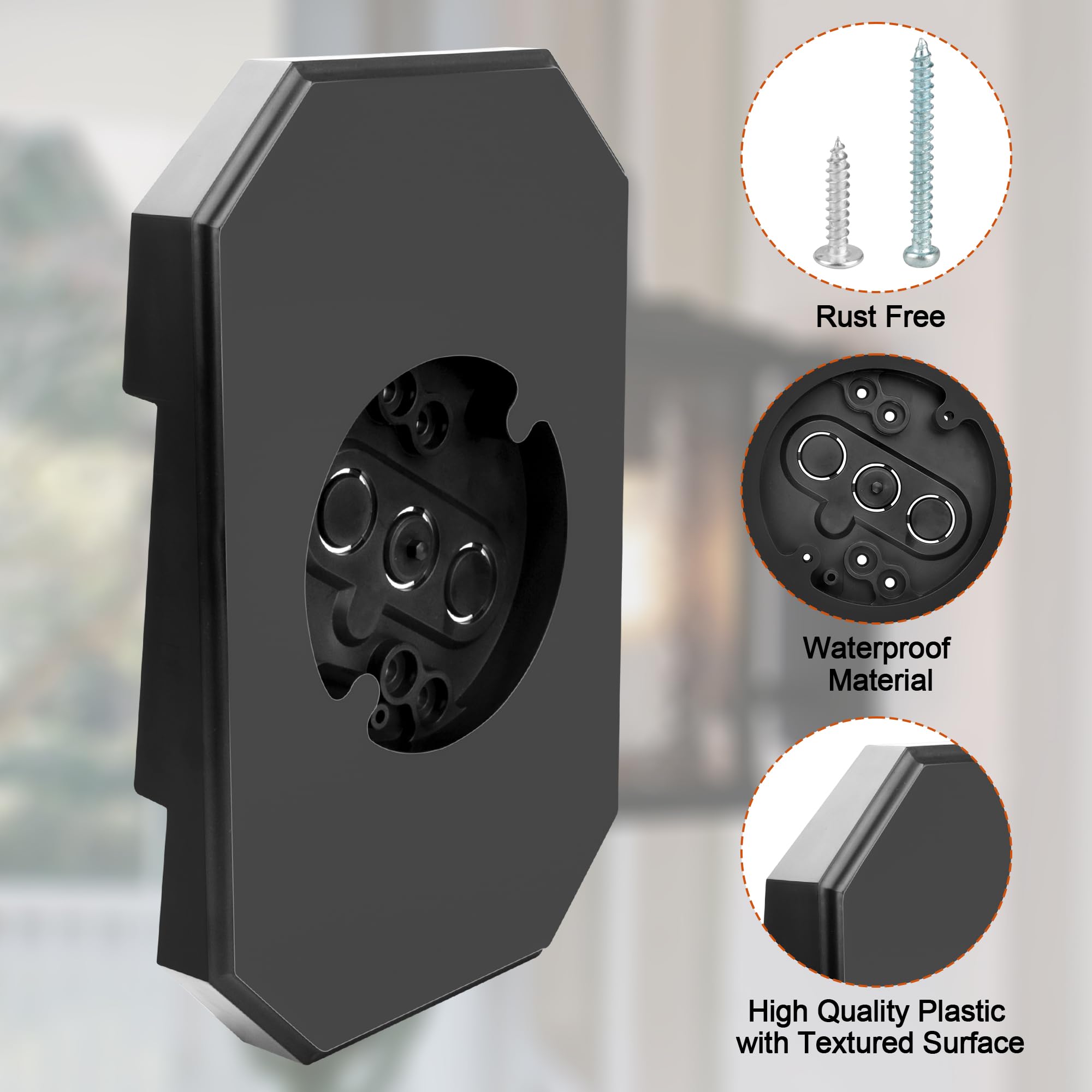 Cedar Siding Light Fixture Electrical Kit Siding Mounting Block, White