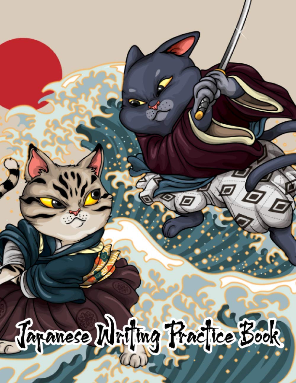 Buy Japanese Writing Practice Book: Cat Samurai Themed Genkouyoushi ...