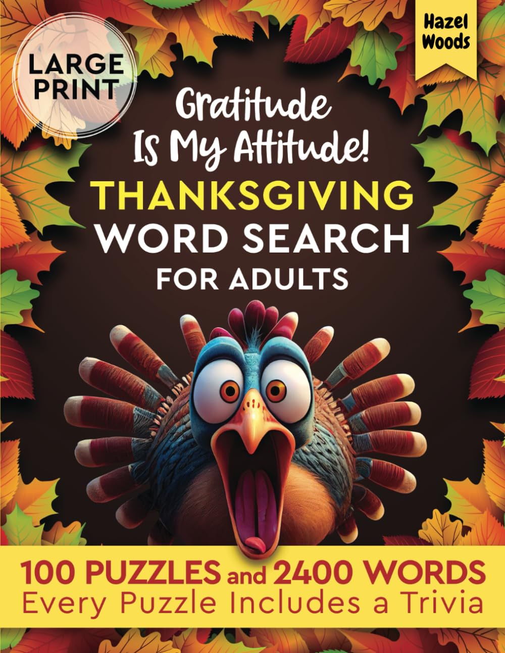 Gratitude Is My Attitude! Thanksgiving Word Search for Adults Large ...
