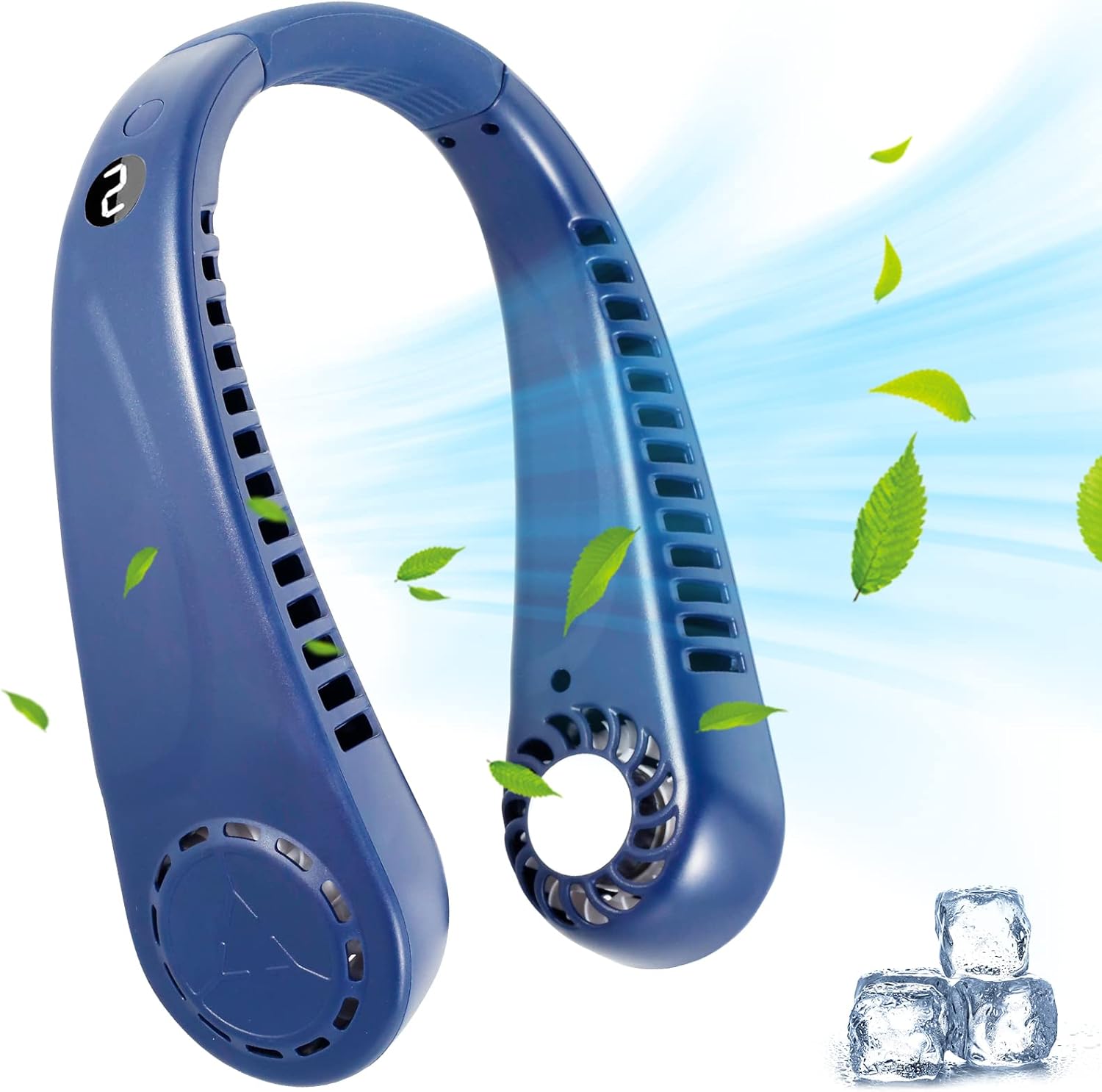 Kuphy Portable Neck Fan, Rechargeable Hanging 5 Speeds Wearable ...