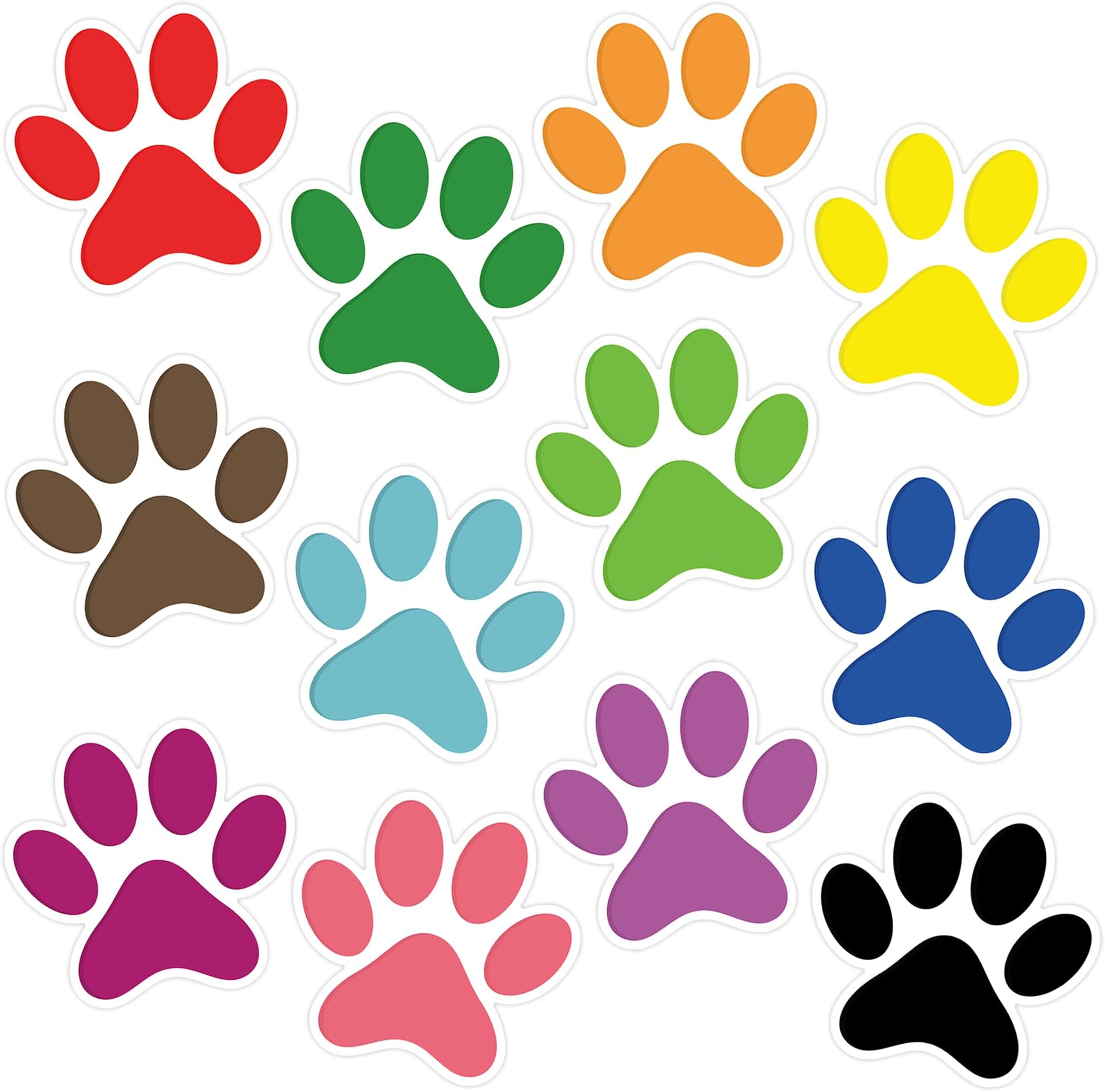 Amazon.com: Wonmon 60PCS Paw Prints Cutouts for Classroom Decorations ...