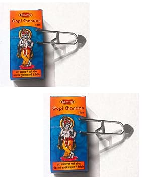 2 Gopi Chandan Stick with 2 V hape Tilak Stamp | Vaishnav Tilak Stamp ...