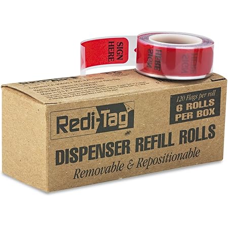 Amazon.com : Redi-Tag 91012 Arrow Message Page Flag Refills, "Sign Here ...