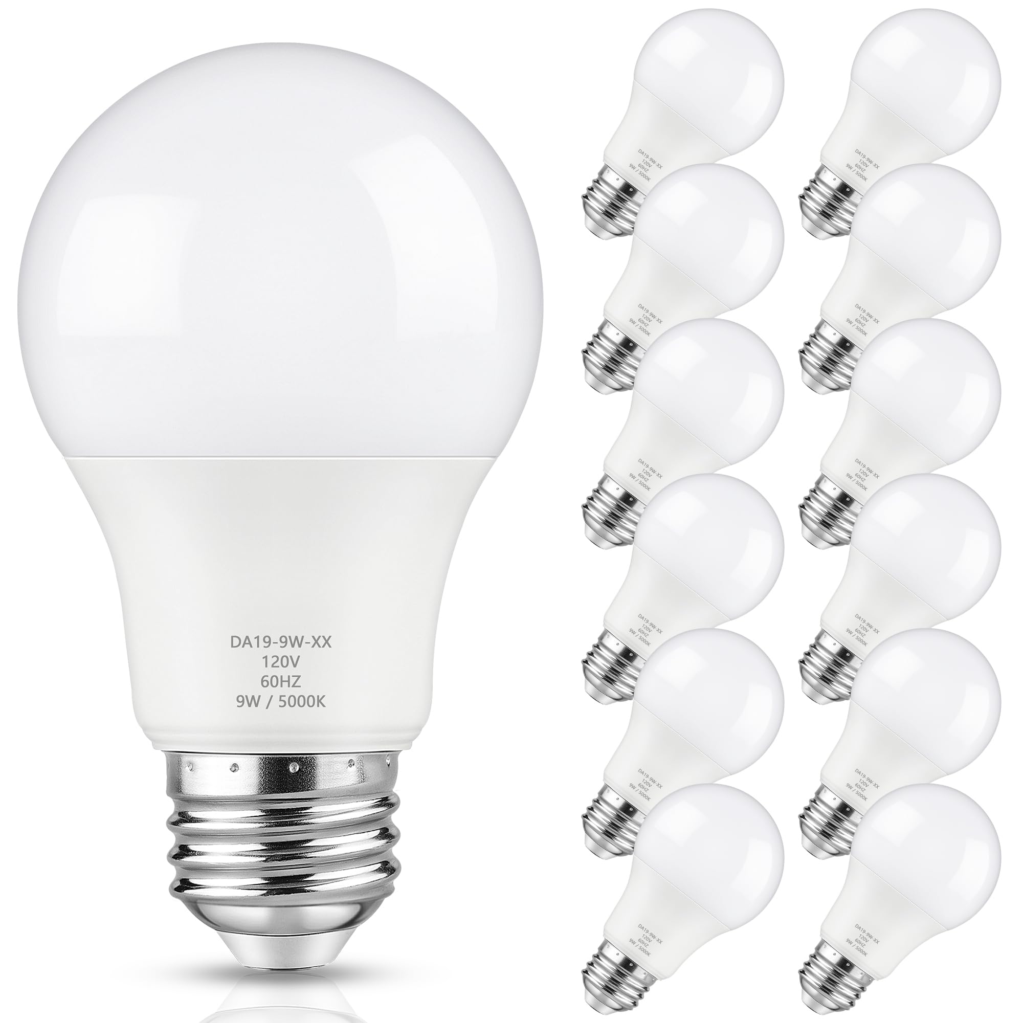 Maylaywood A19 LED Light Bulb Dimmable, 60 Watt Equivalent LED Bulbs ...