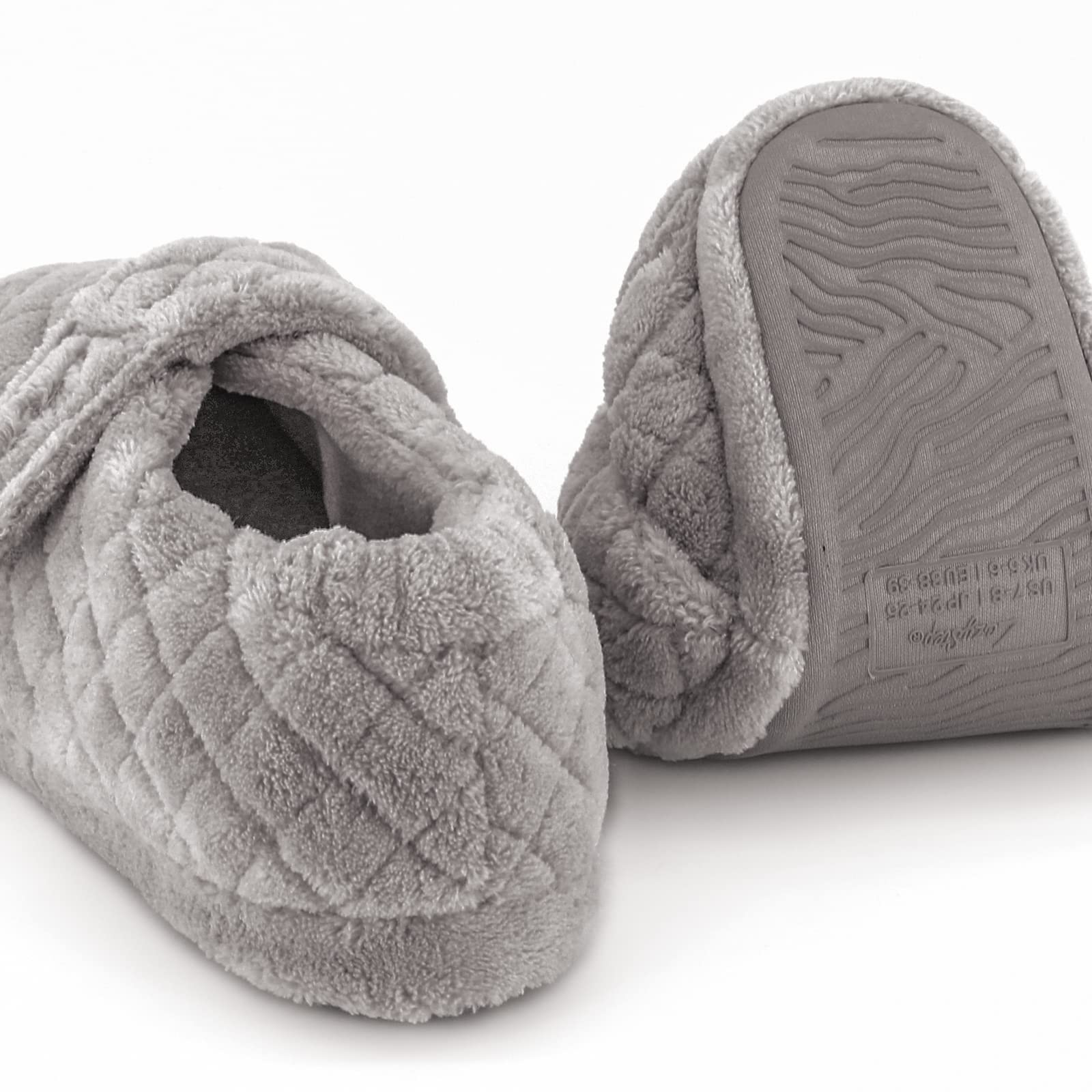 LazyStep Women's Adjustable Closed Back Indoor Slipper with Cozy Memory ...