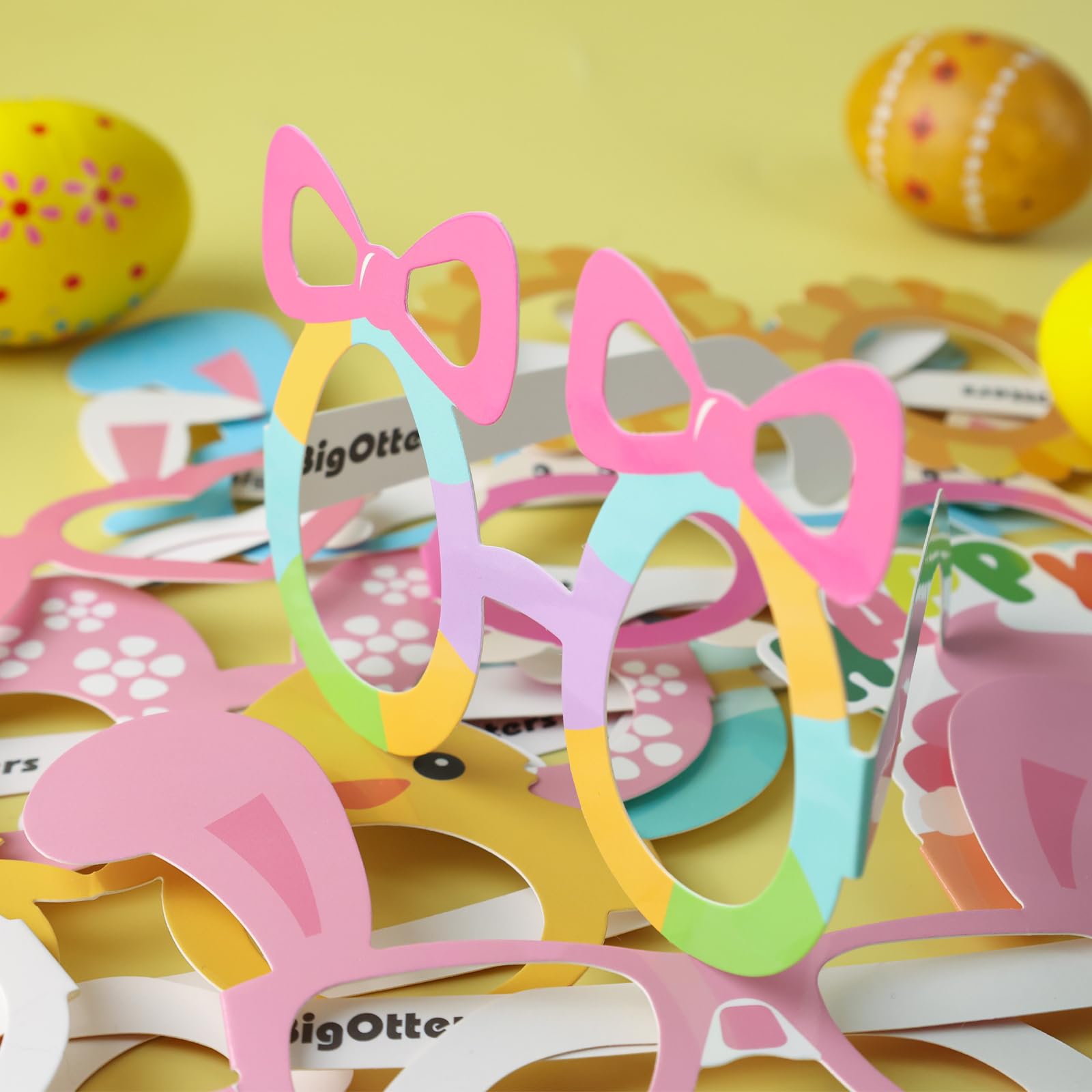 Snapklik.com : 24PCS Easter Party Glasses, Paper Glasses Easter Bunny ...