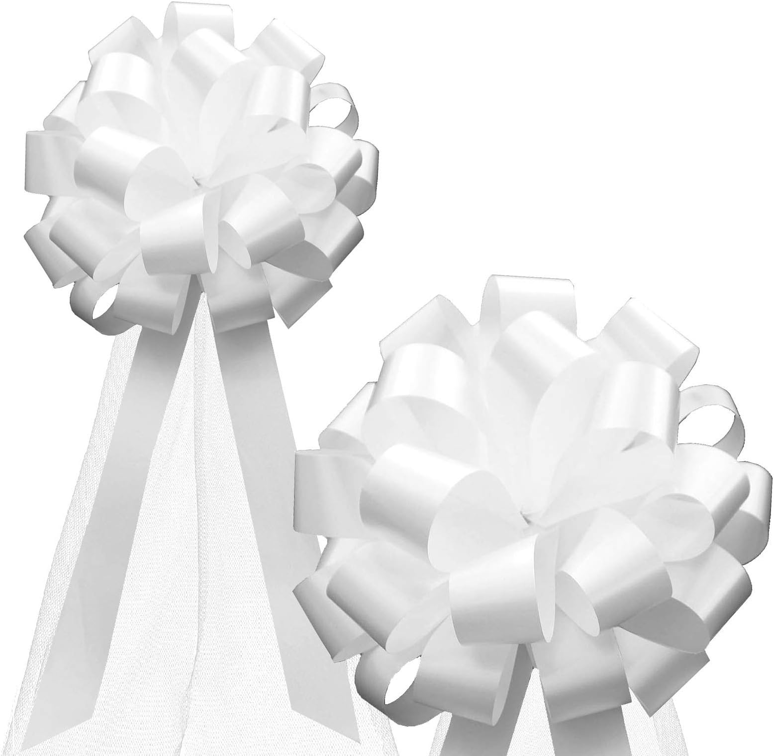 Amazon.com: Extra Large White Gift Wrap Pull Bows - 8" Wide, XL White ...
