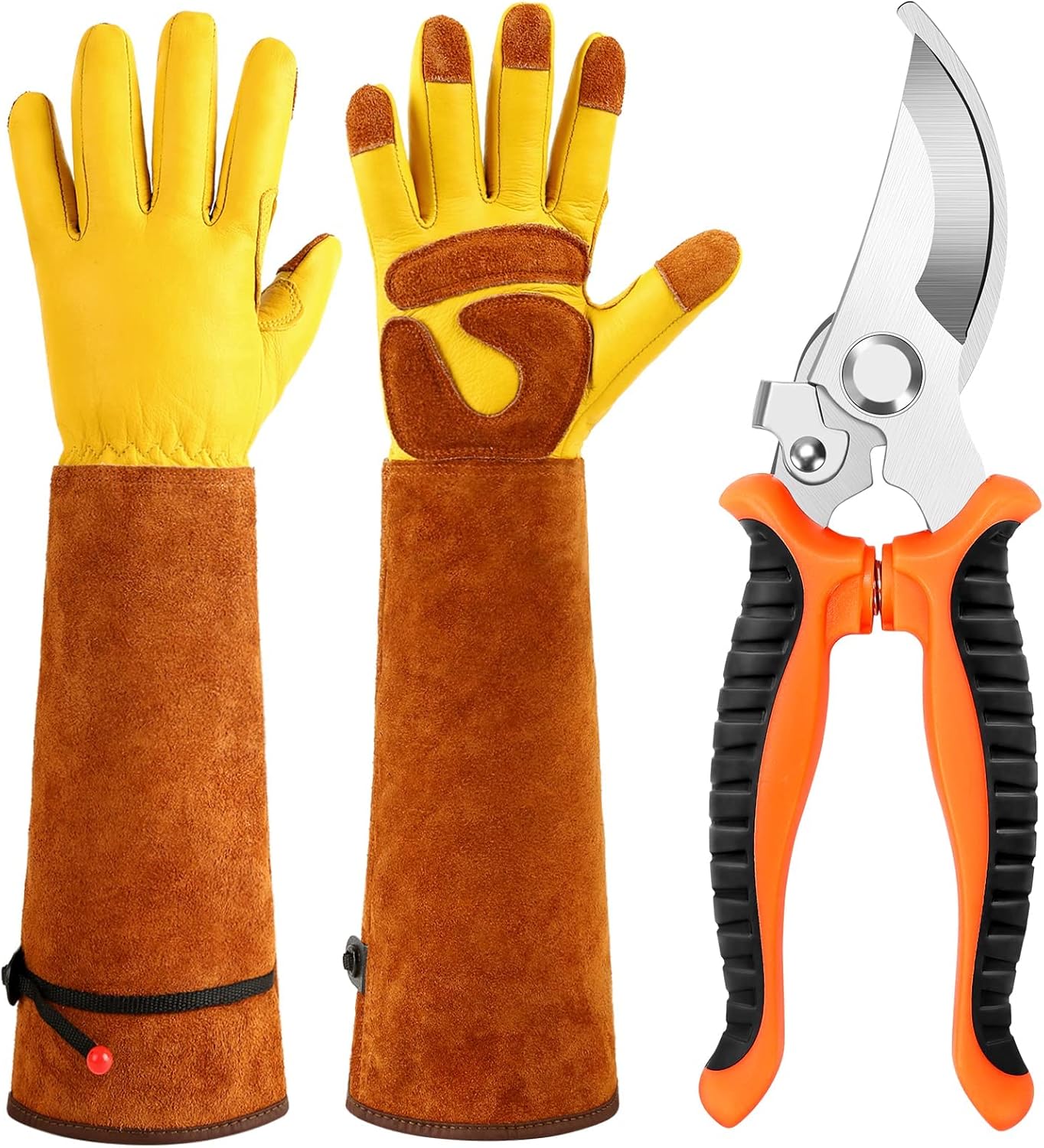 Amazon.com : Joottuan 2 Pack Long Gardening Gloves Pruning Shears Thorn ...