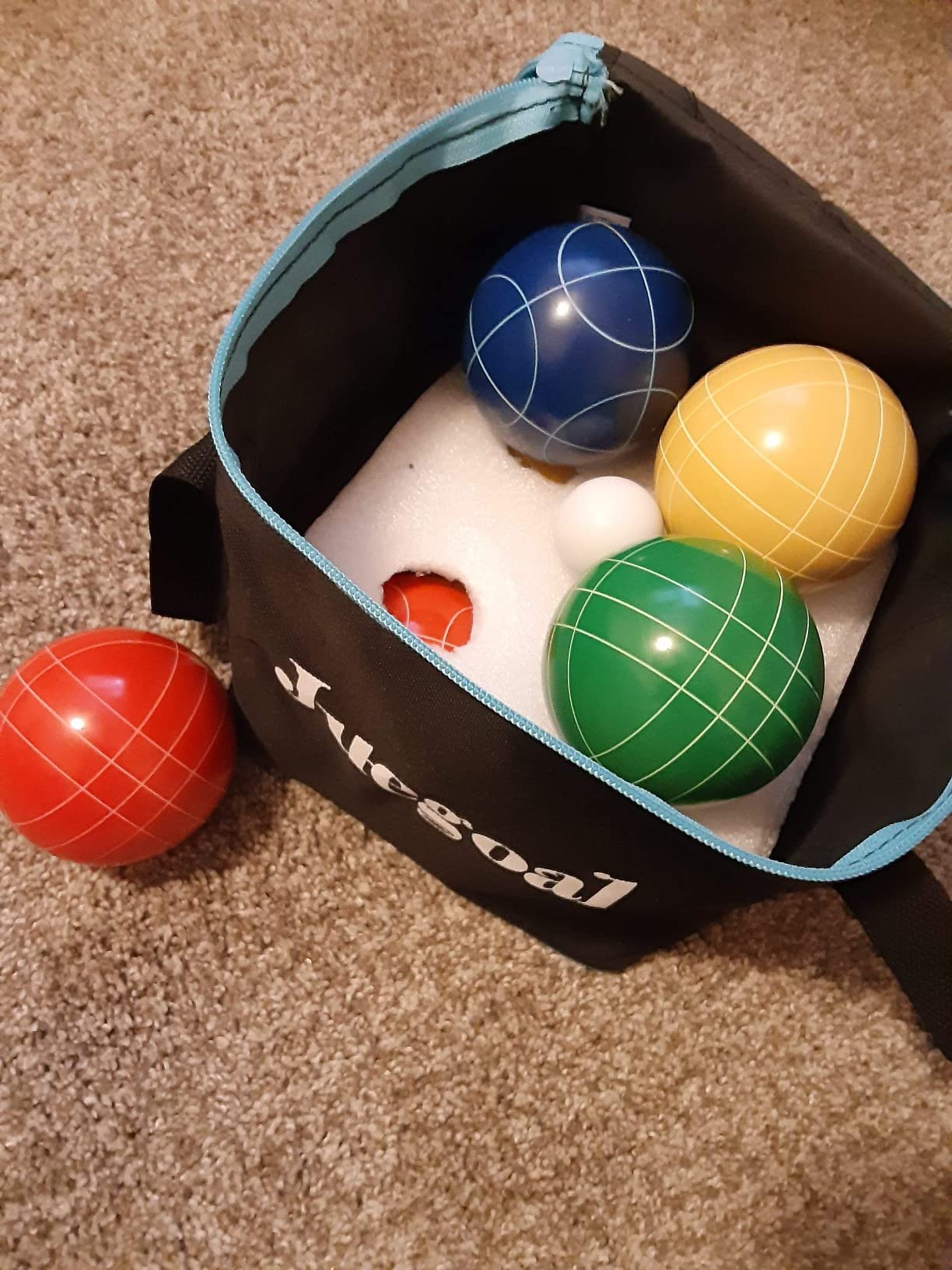 $8/mo - Finance Juegoal Bocce Ball Set, 90mm Red, Green, Blue and ...