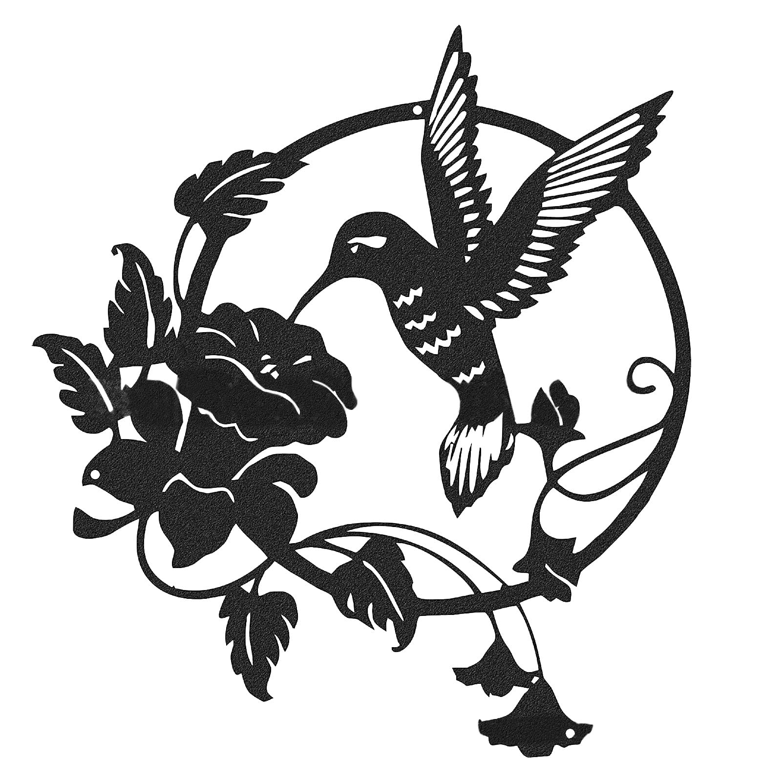 Hummingbird Flower Silhouette