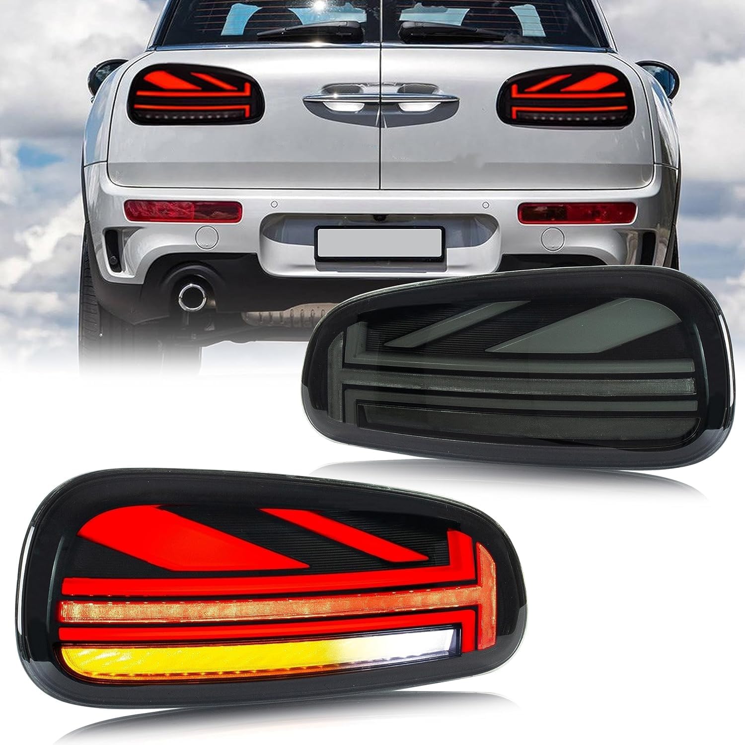 Amazon.com: VLAND LED Tail Lights Assembly for Mini Cooper 2001-2006 ...