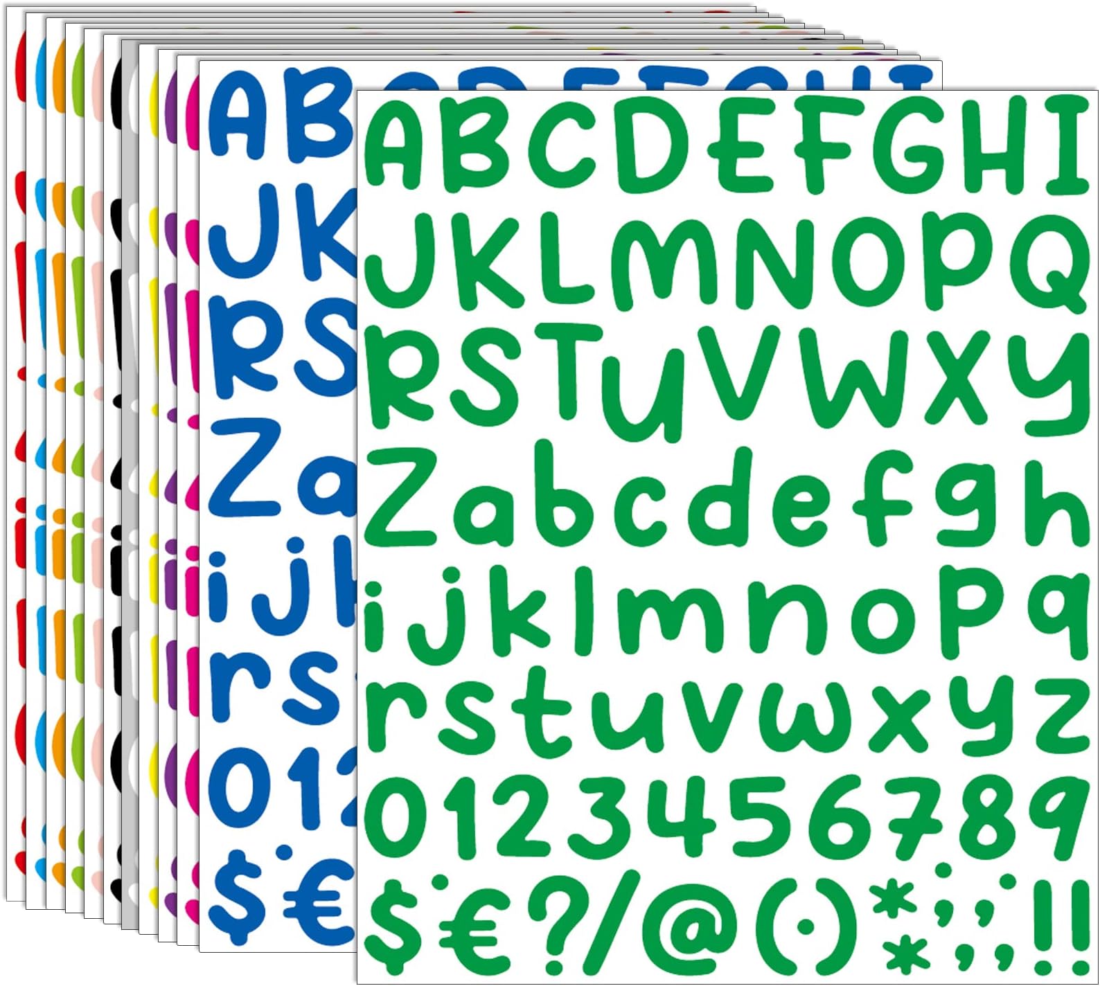 Amazon.com: Waynoda 10 Sheets 720 Pieces Self Adhesive Vinyl Letters ...