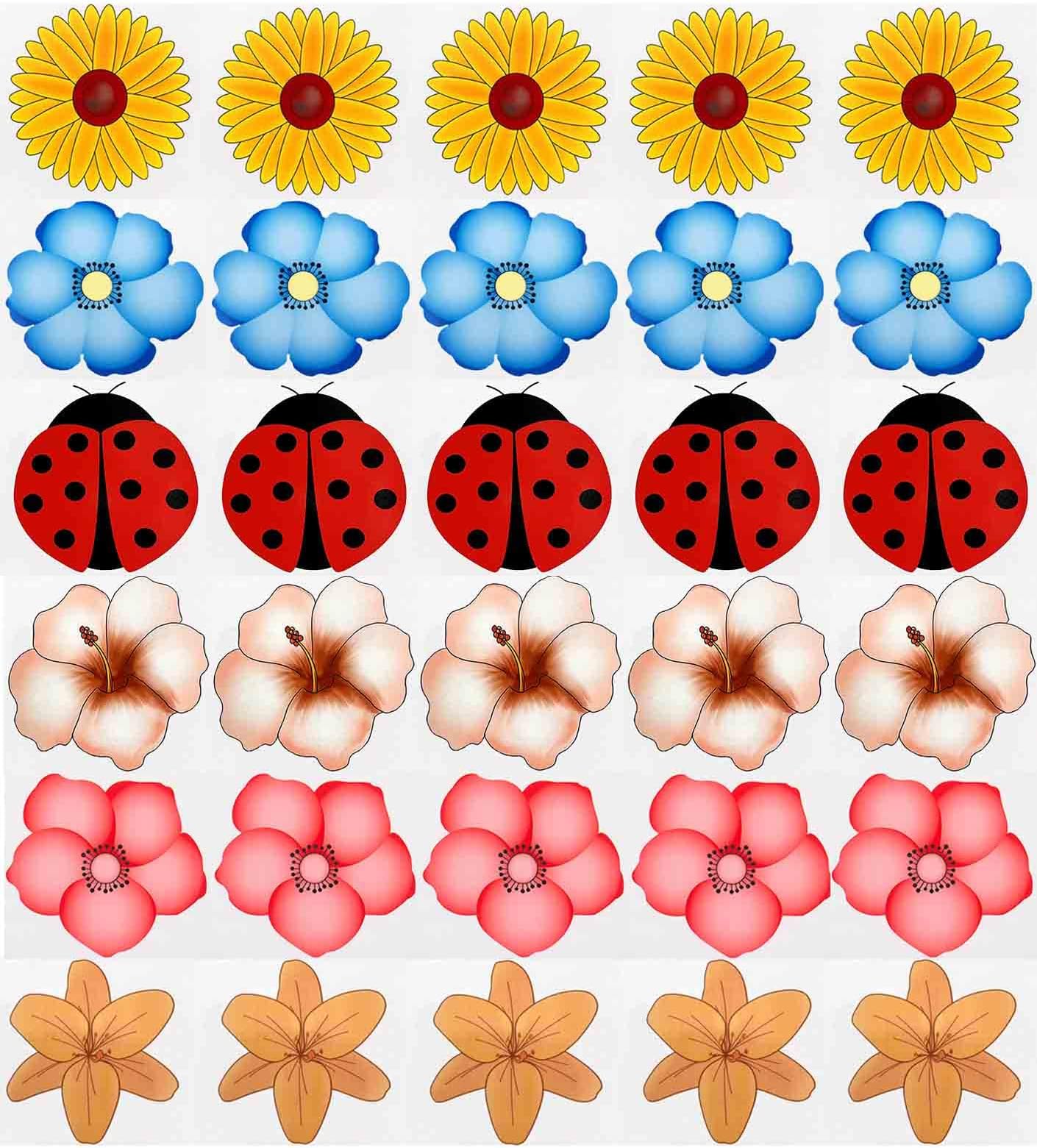 30PCS Window Fly Traps, Floral Pattern Design Sticky Fly Catcher for ...