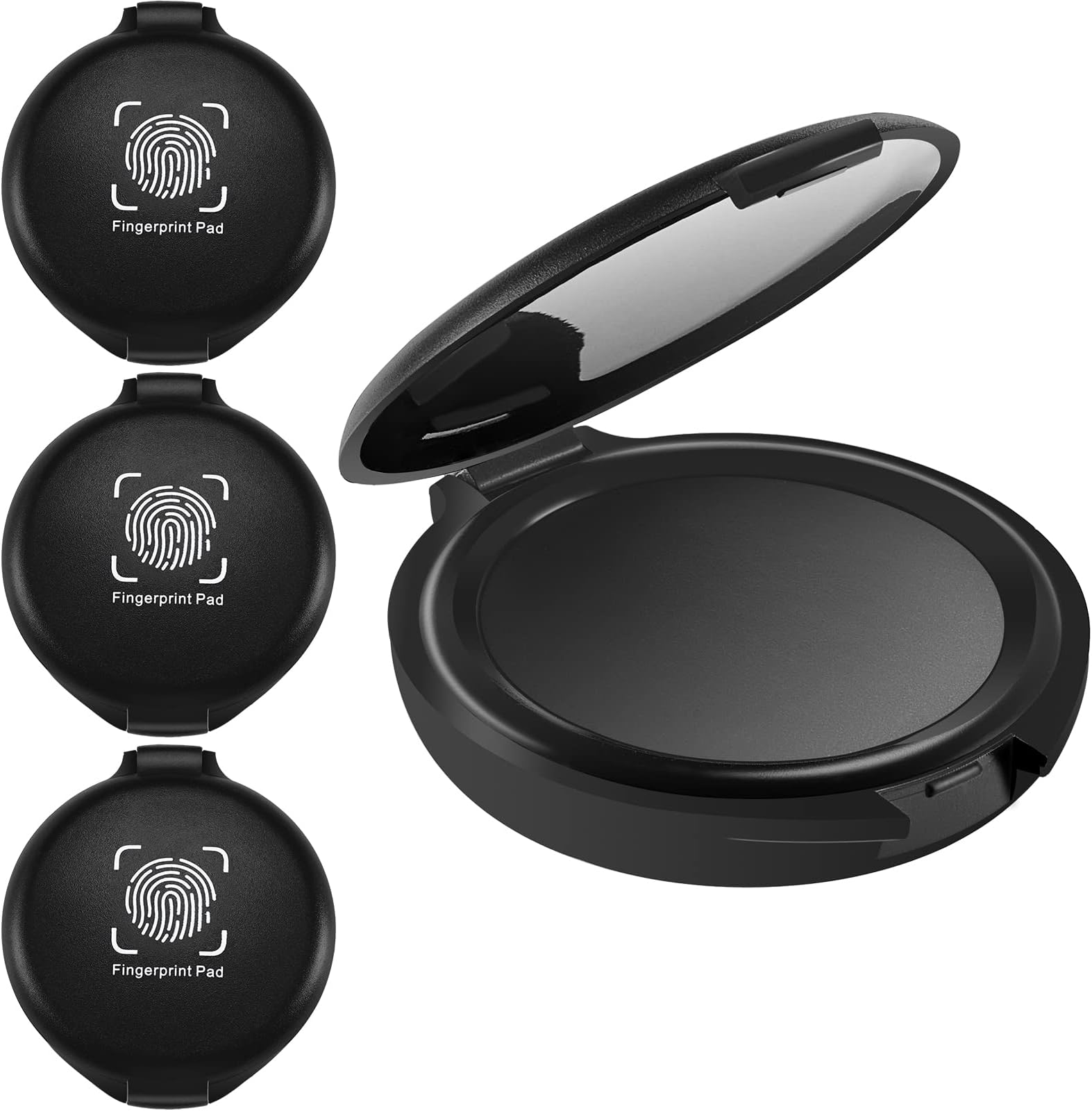 Amazon.com : 3 Pieces Fingerprint Ink Pads Thumbprint Ink Pads Black ...