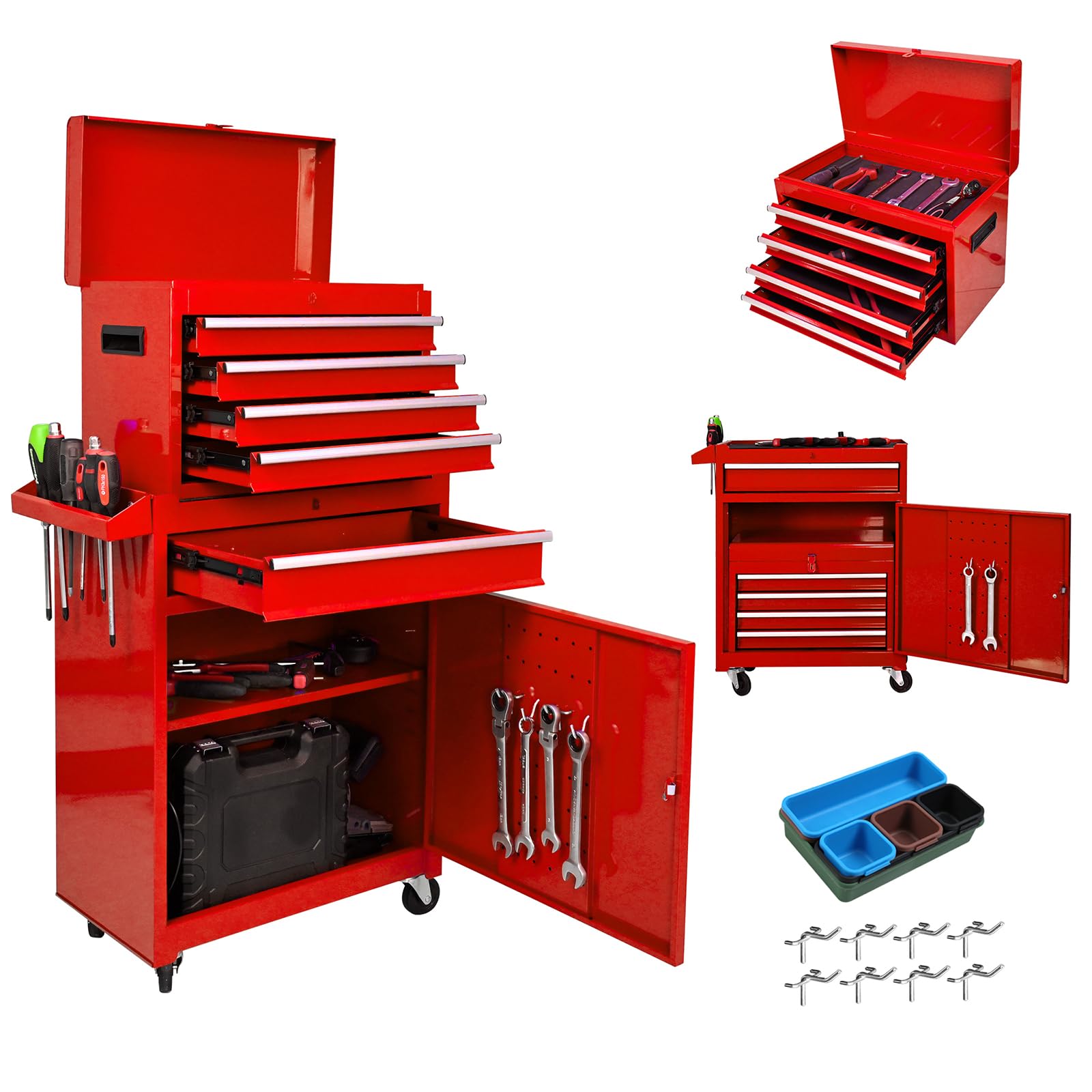 Amazon.com: GarveeTech Rolling Tool Chest, Tool Chest with 5 Drawers ...