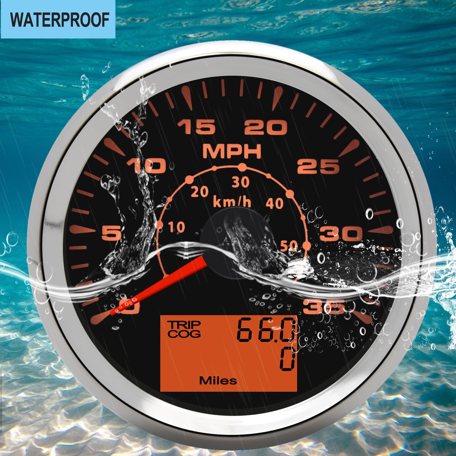 Snapklik.com : Geloo 85MM Boat GPS Speedometer Gauge, Waterproof Marine ...