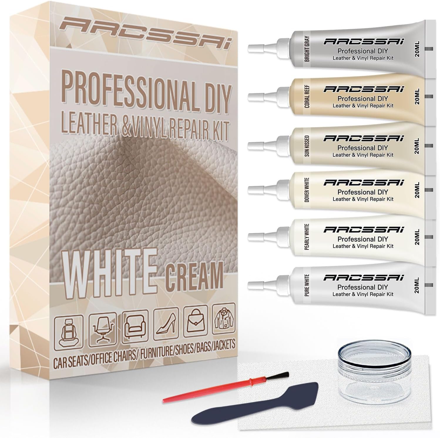 Amazon.com: 18 Colors Leather Repair Kit - for Furniture Car Seats ...