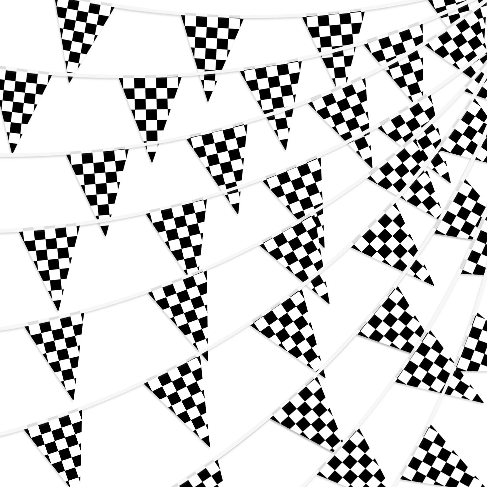Snapklik.com : RUBFAC 170ft 120pcs Black And White Checkered Flag ...