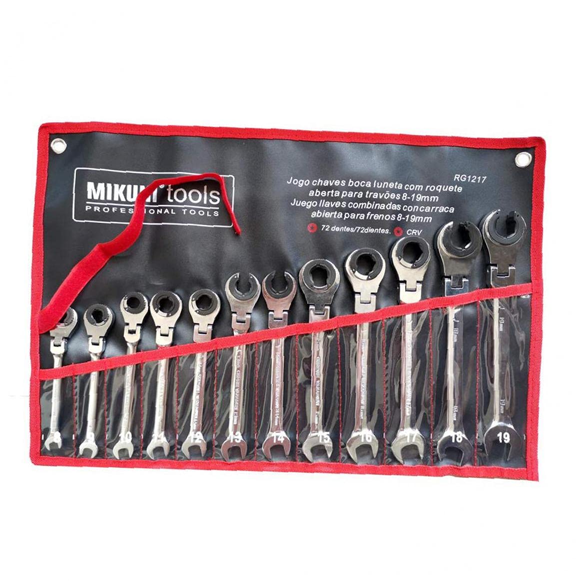 Buy Fix Tubing Wrench Set Ratchet Fix Combination 8-19mm Wrench Set ...