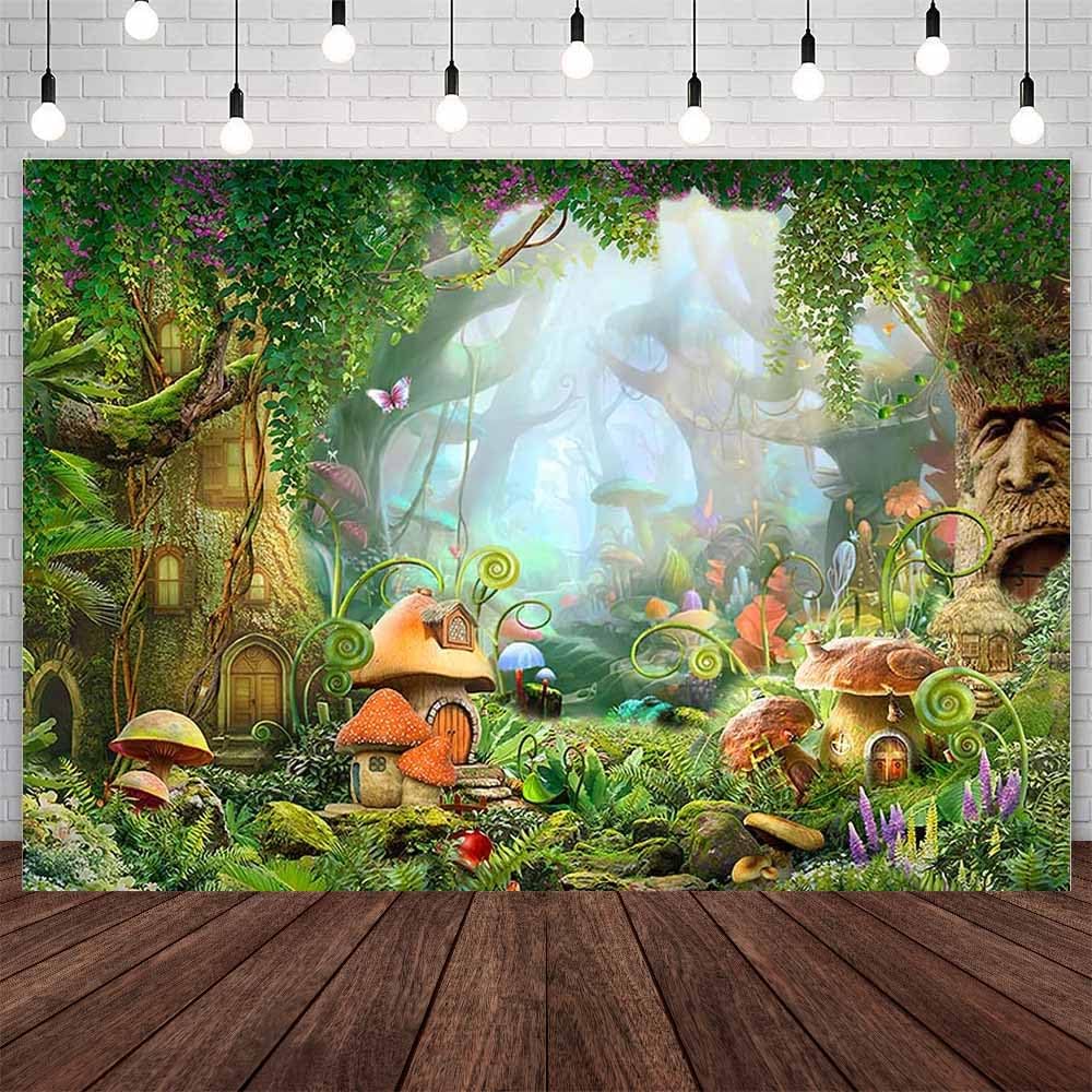 Amazon.com : AIBIIN 7x5ft Fairy Tale Forest Backdrop Spring Enchanted ...
