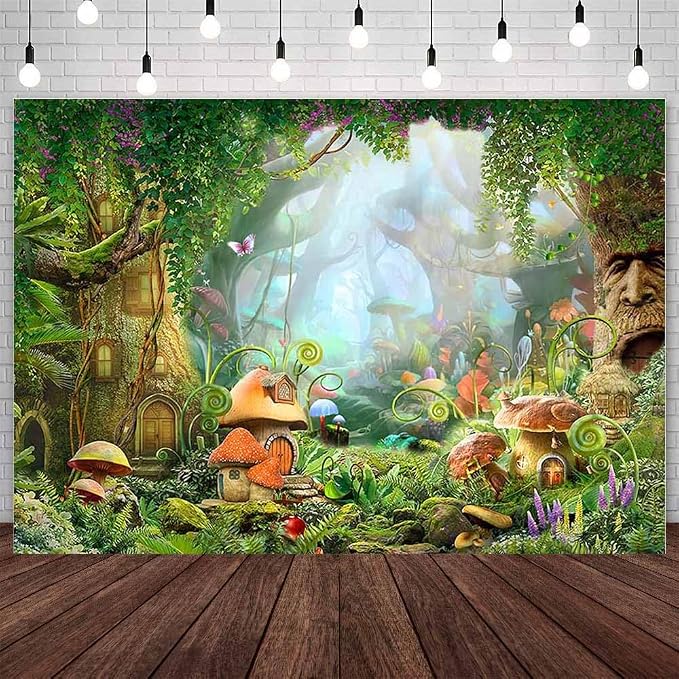 Amazon.com : AIBIIN 7x5ft Fairy Tale Forest Backdrop Spring Enchanted ...