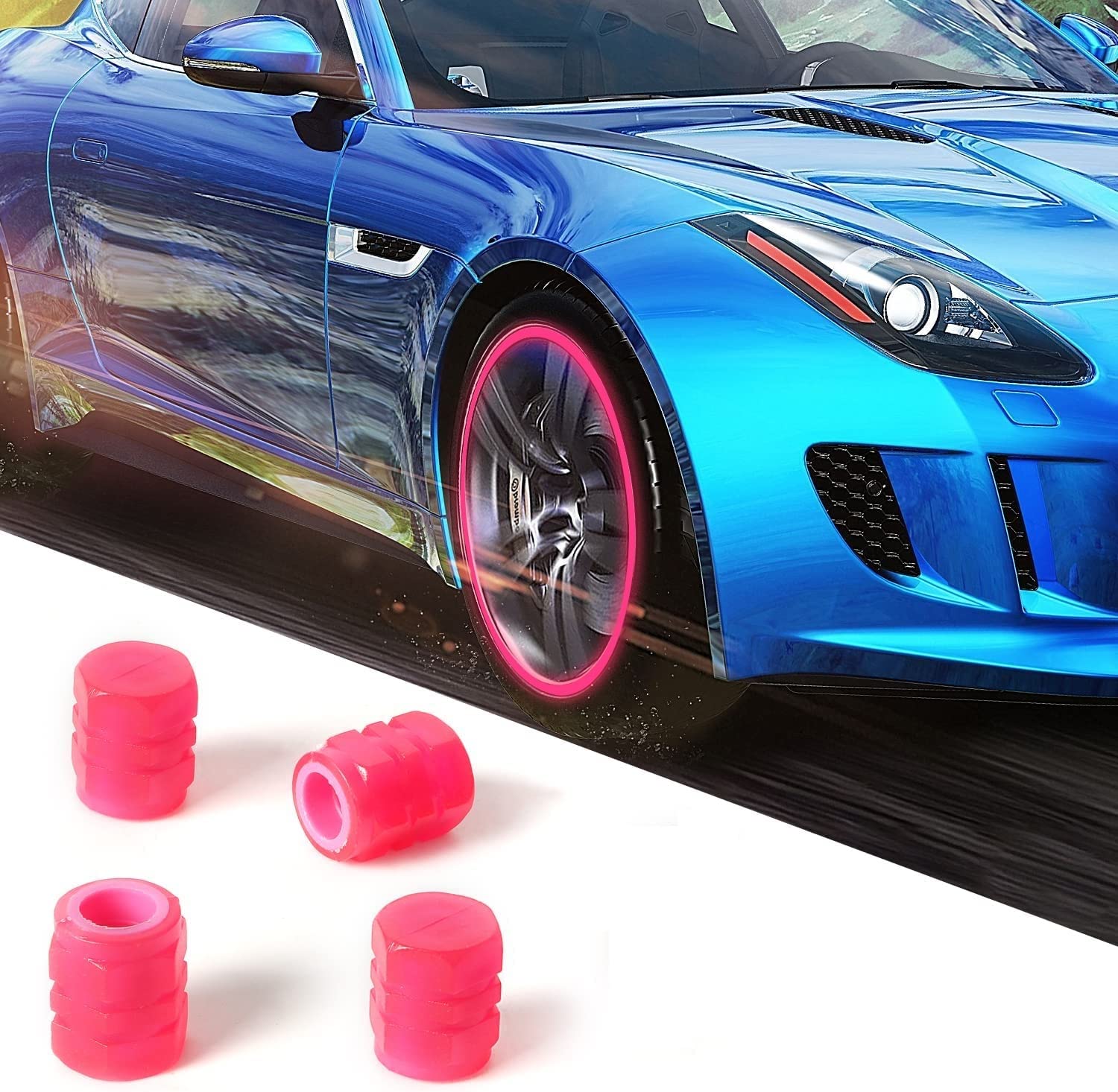 AUTO SNAP TINGKAT Car/Bike Wheel Tire Rim Air Valve Cap Radium Tyre Air ...