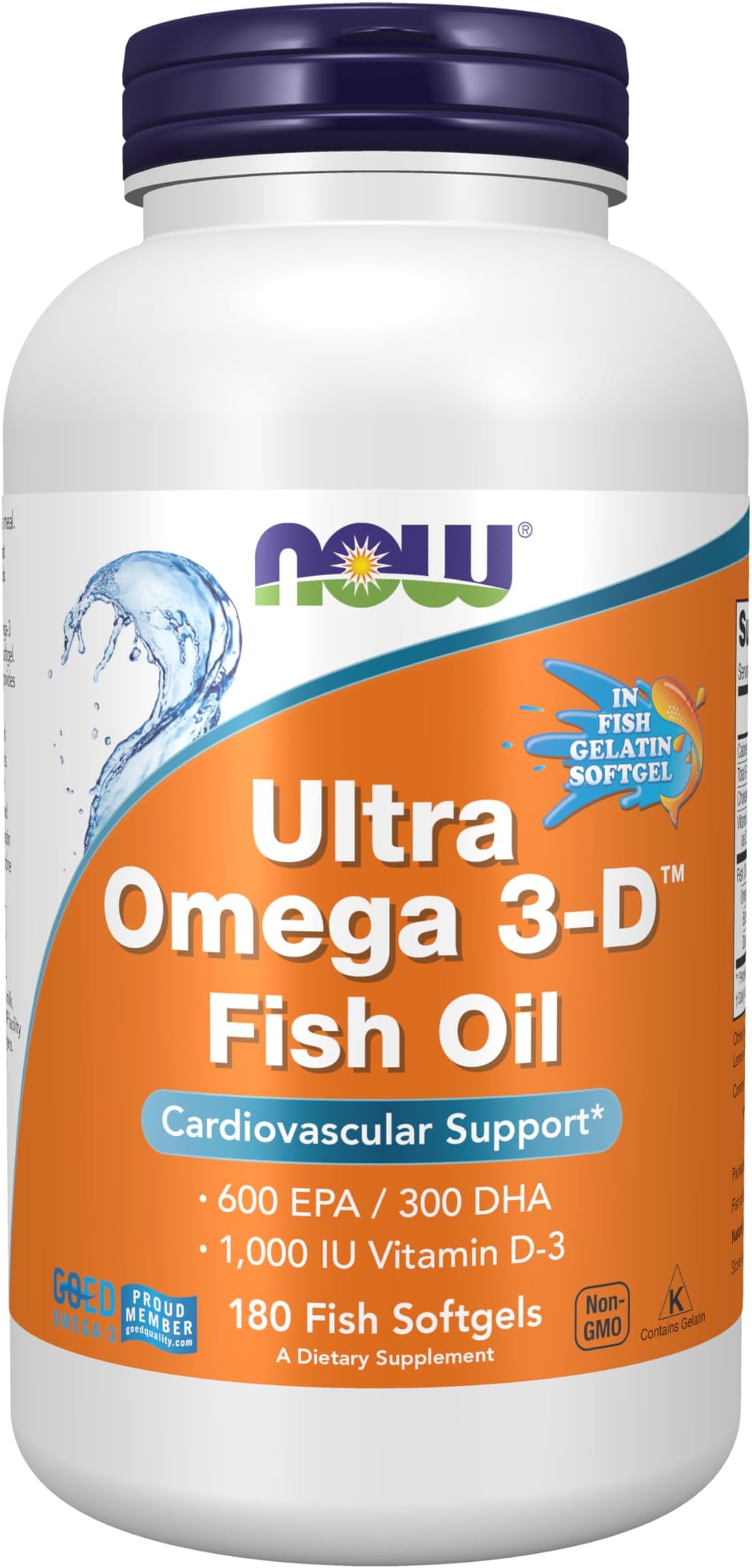 Amazon.com: NOW Foods - Ultra Omega-3 500 EPA/250 DHA - 180 Softgels ...