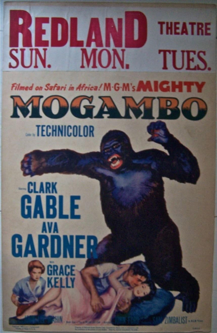 MOGAMBO '53 WC GABLE ~ GARDNER GRACE KELLY W/GUN IN HAND A GIANT APE ...