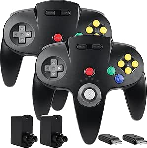 2.4 GHz Wireless N64 Switch Online Controller, USB Receiver & N64 ...