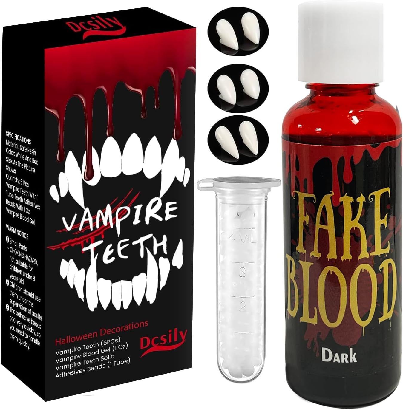 Amazon.com: Vampire Teeth Halloween Decorations - Fake Teeth Halloween ...