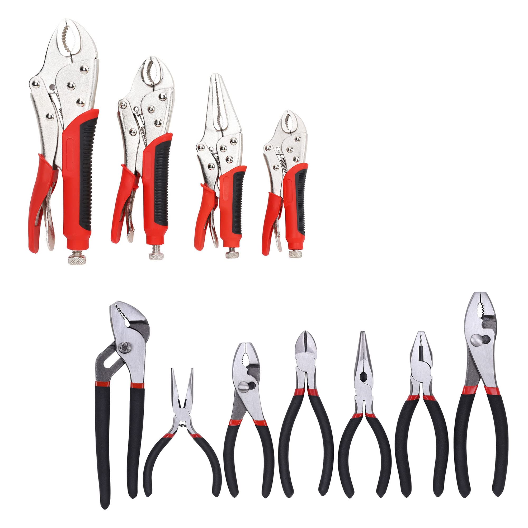 FASTPRO 4-Piece Locking Pliers Set & 7-piece Utility Pliers Set ...