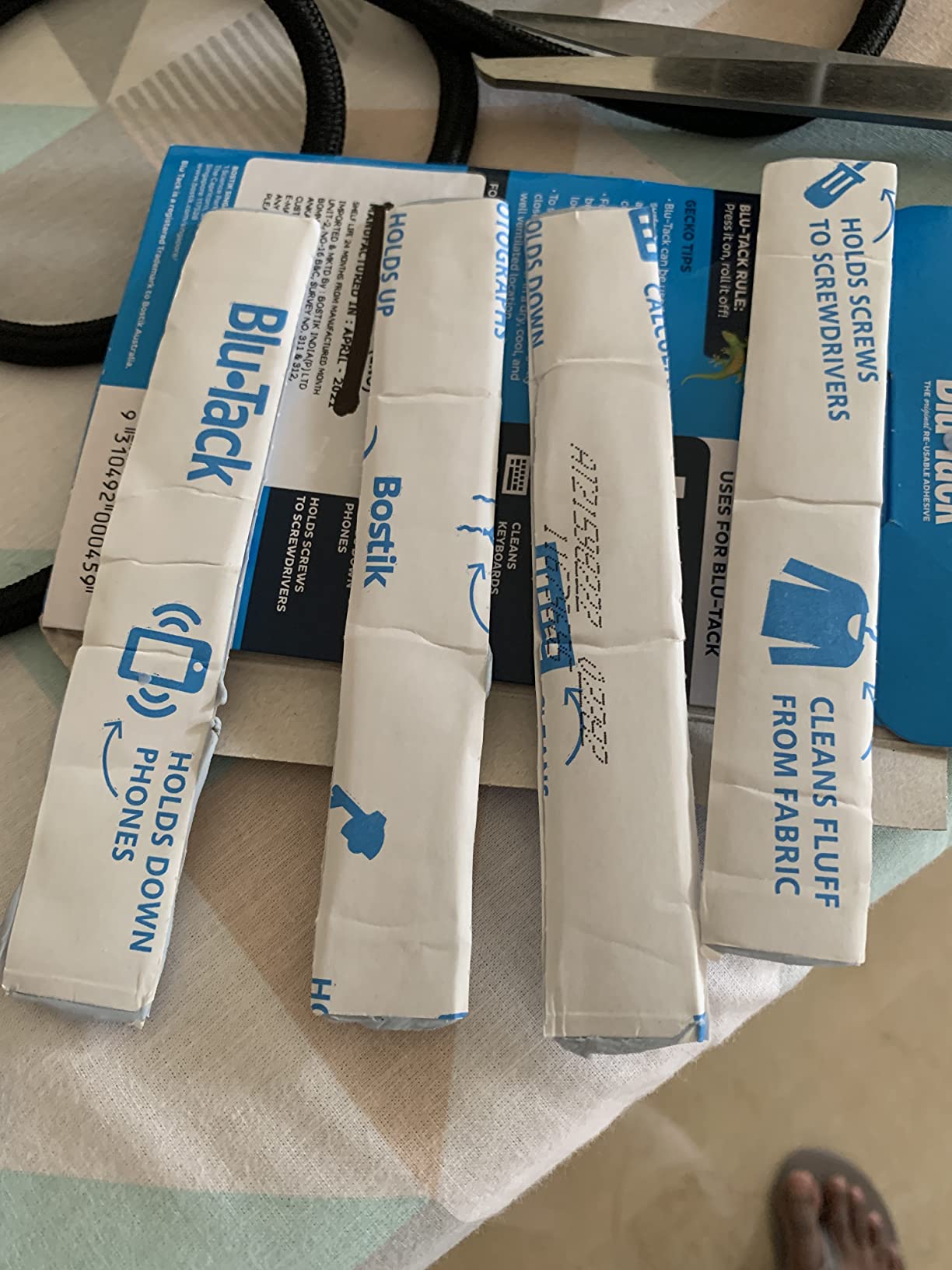 Bostik Blu Tack, Multipurpose Reusable Adhesive, Clean, Safe & Easy to ...