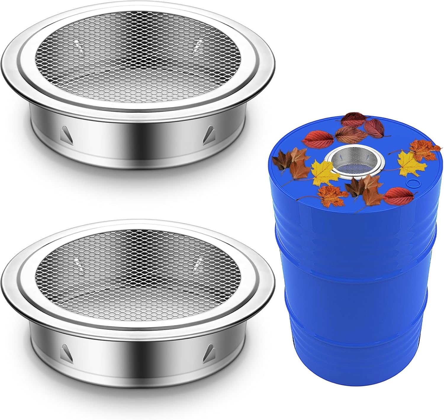 Amazon.com : Zonon 2 Pcs 6 Inch Rain Barrel Screen Aluminum Round Rain ...