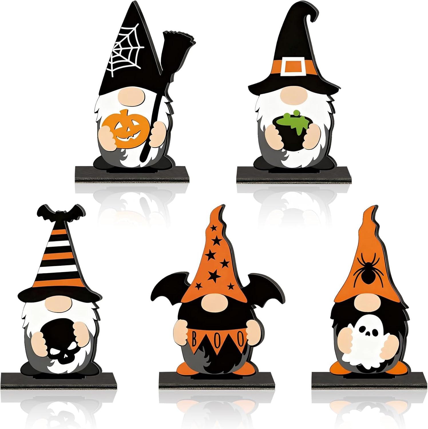 Amazon.com: Musepoint Halloween Wooden Decorations, Dwarf Decoration ...