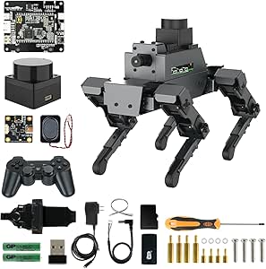 Amazon.com: Yahboom Raspberry Pi 5 Adults AI Large Model Robot Dog Python Programming 12 Joints ...