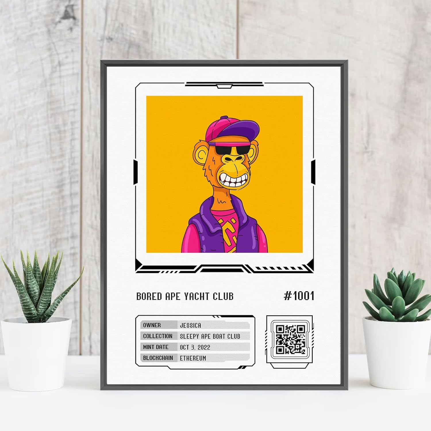 Amazon.com: RAREVAY Personalized NFT Canvas Wall Art | Custom Matte ...