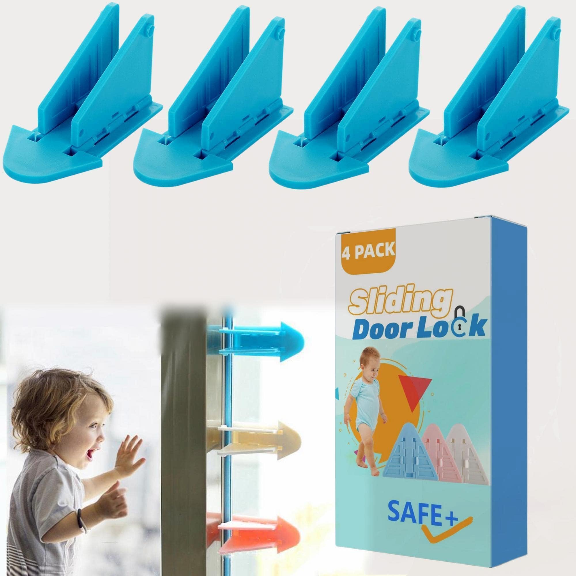 4 Pack Sliding Door Child Lock Security - Baby Safety Slide Window ...