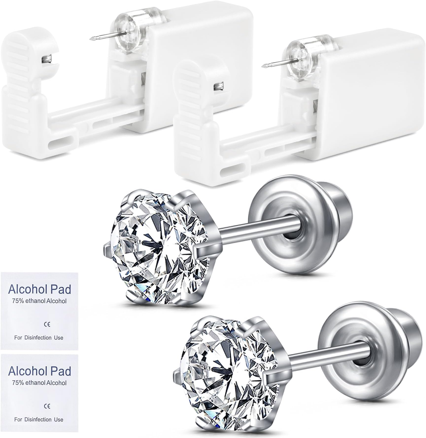 Amazon.com: JIESIBAO Ear Piercing Gun Kit,Self Disposable Ear Piercing ...