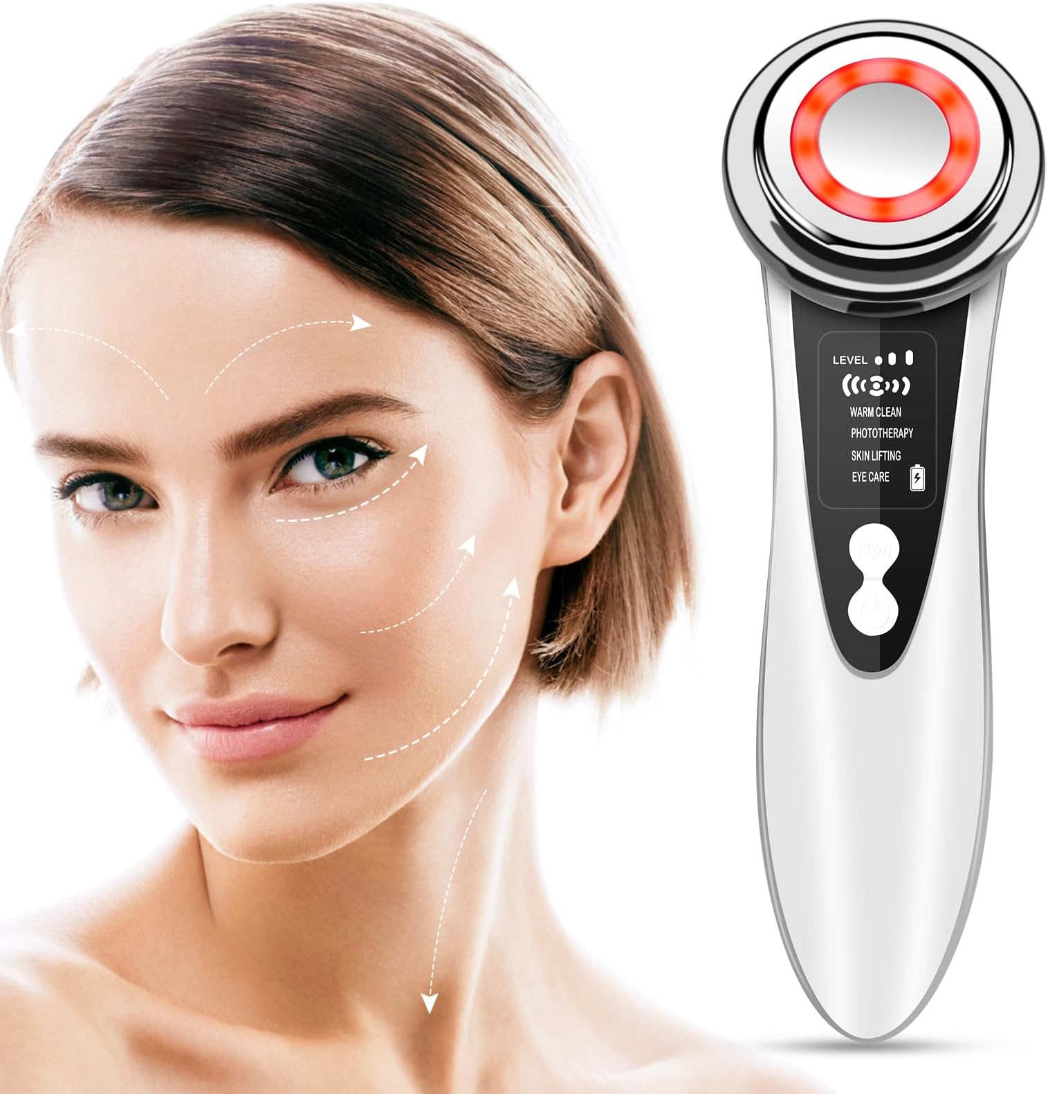 Amazon.com: Face Massager, Microcurrent Facial Device, Facial Neck ...