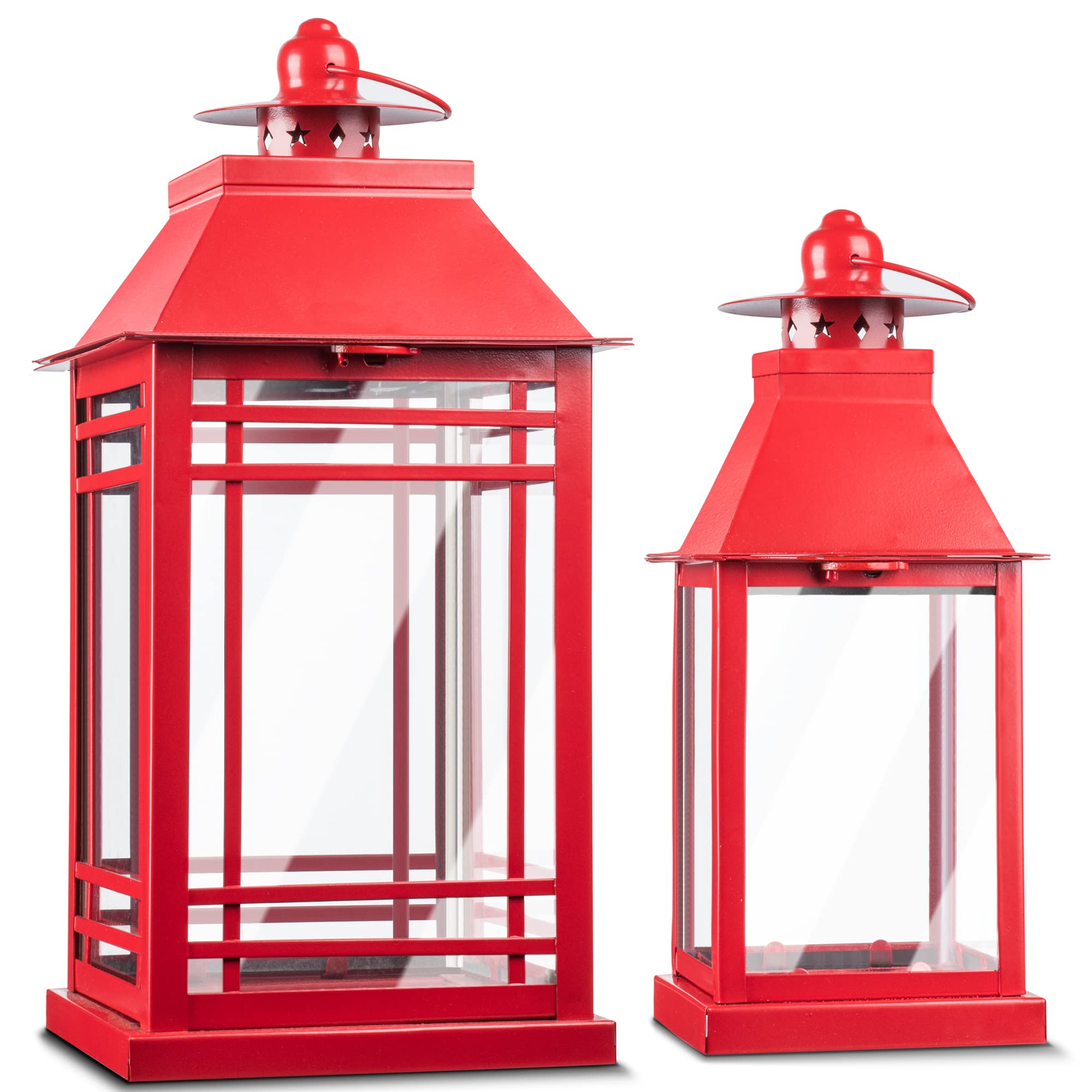 Red Metal Lanterns For Decorations Large Chinese Lantern, Red