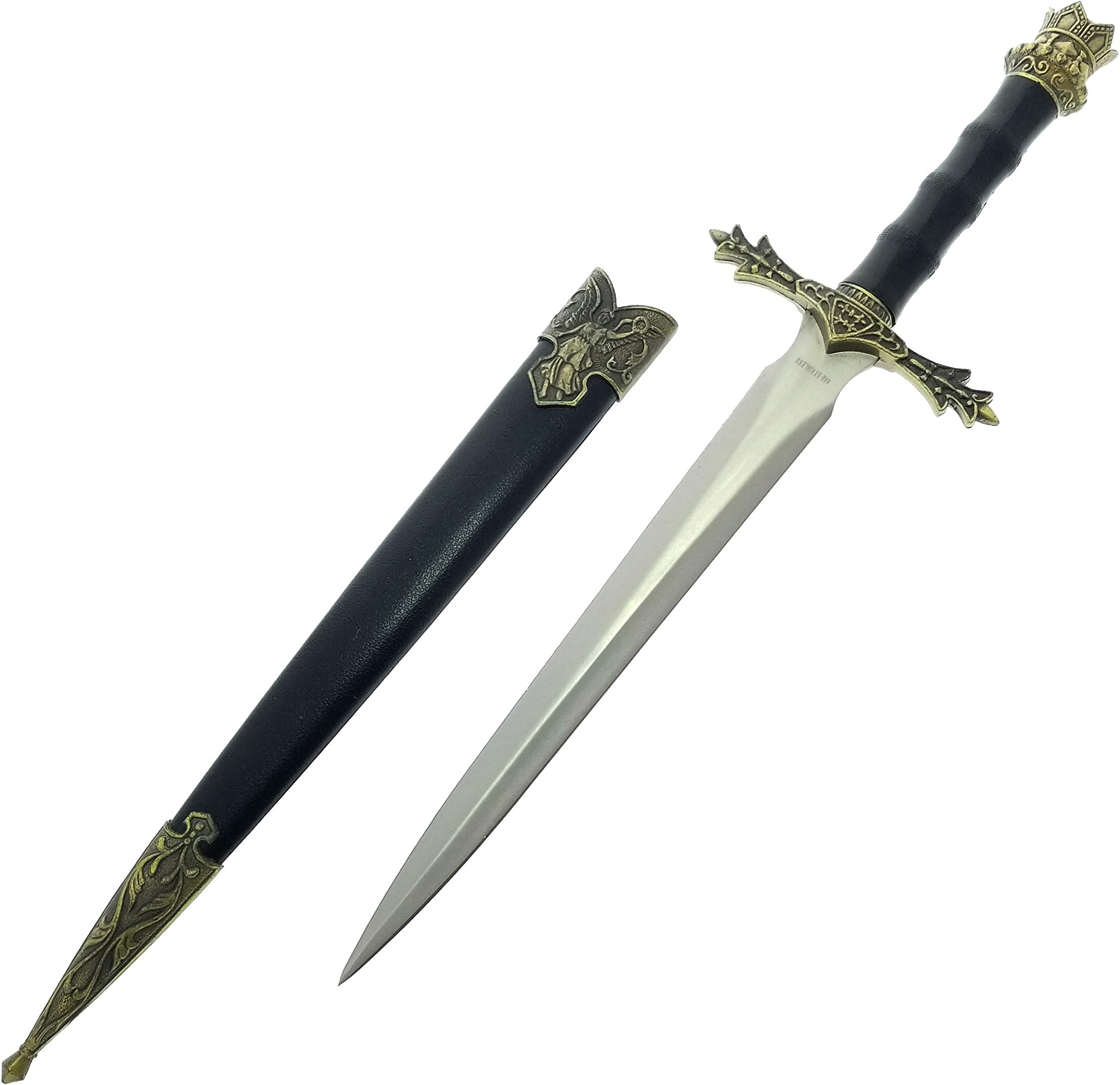 Amazon.com: Wuu Jau Co H-5930 Medieval Dagger with Dragon Gold Handle ...