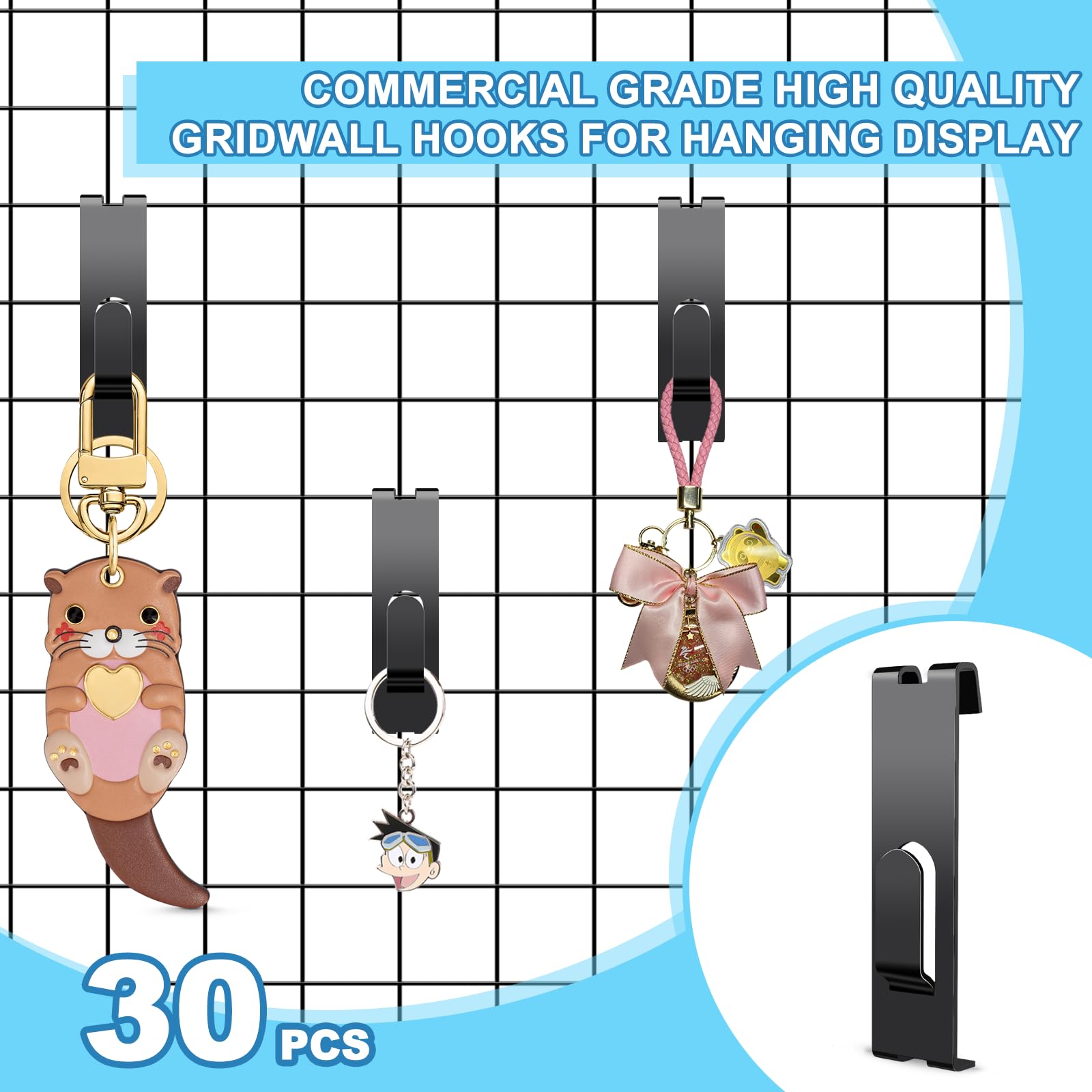 Snapklik.com : 30 PCS Gridwall Hooks, Display Hooks For Grid Wall Panel ...