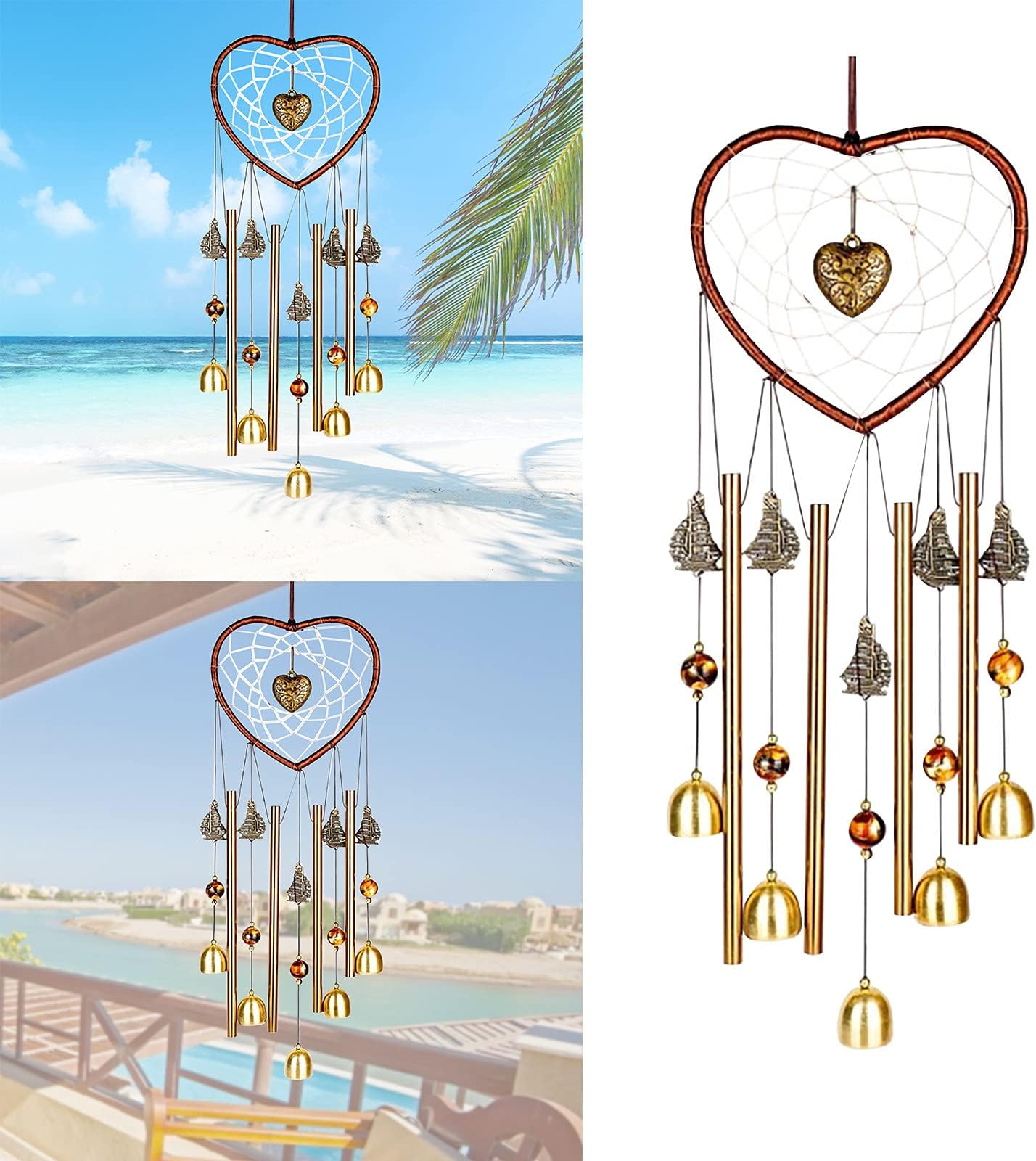 Amazon.com: Dream-Catcher Large Outside Outdoor windchimes Chime Wind ...